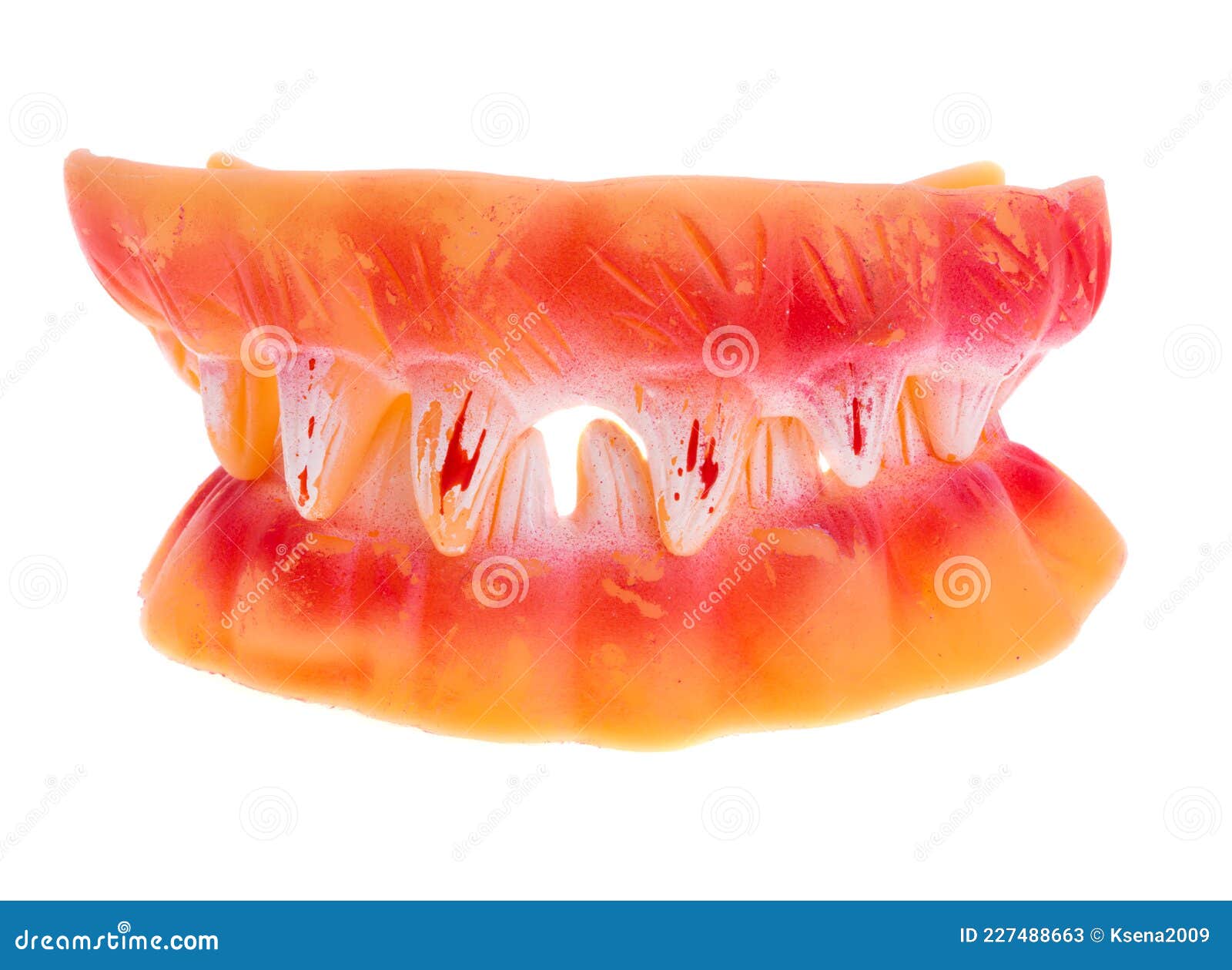 Vampire Teeth for Halloween Isolated Stock Image - Image of blood ...