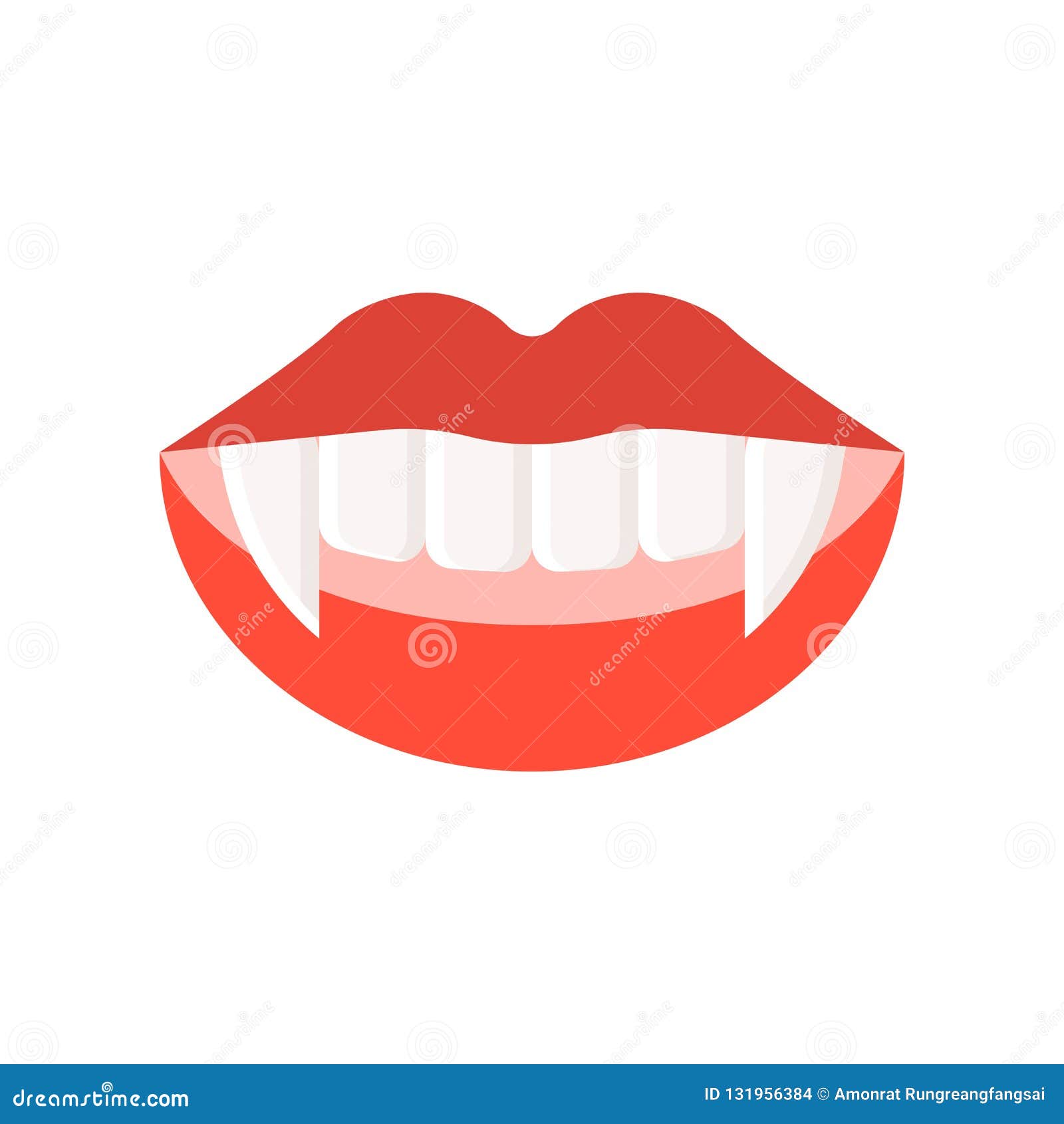 Vampire Teeth, Halloween Related Icon, Flat Design Stock Vector ...