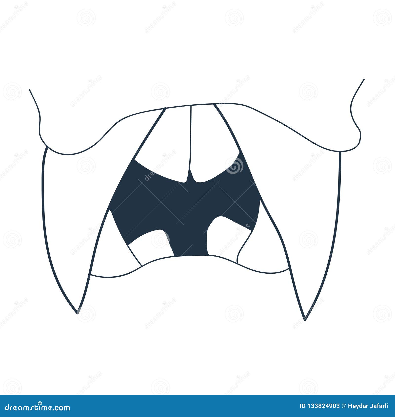 Vampire Teeth Icon Vector Isolated on White Background, Vampire Stock ...