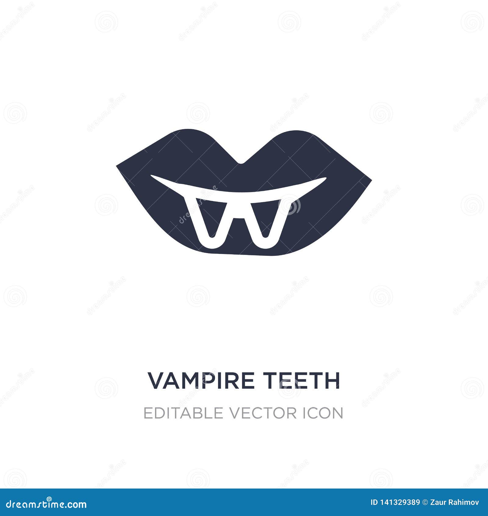 Vampire Teeth Icon on White Background. Simple Element Illustration ...