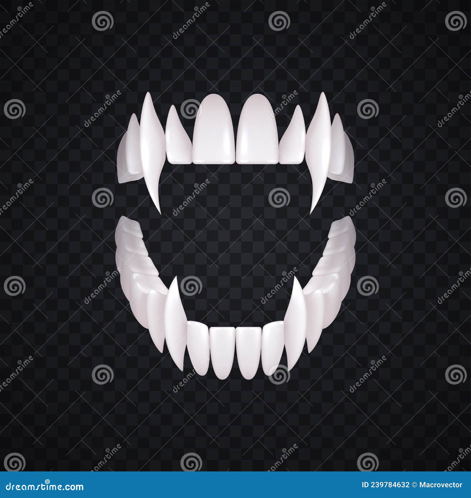 Vampire Teeth Realistic Composition Stock Vector - Illustration of ...
