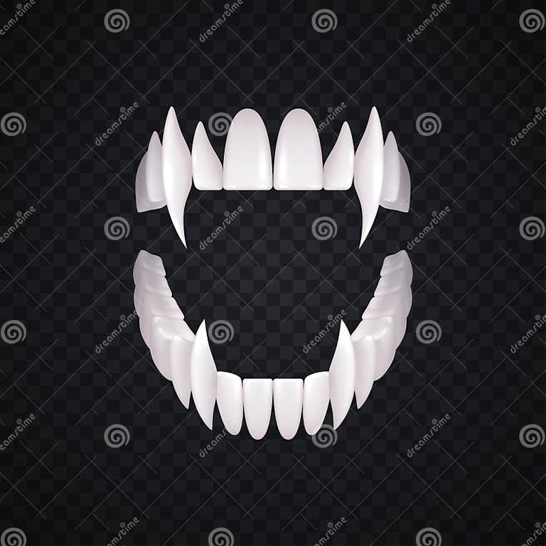 Vampire Teeth Realistic Composition Stock Vector - Illustration of bite ...