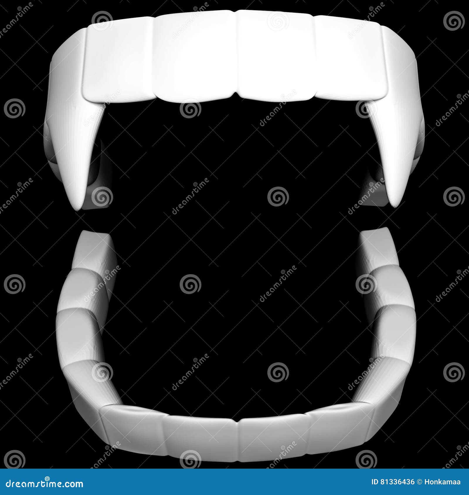 Vampire Teeth On White Background. Vector Illustration. | CartoonDealer ...