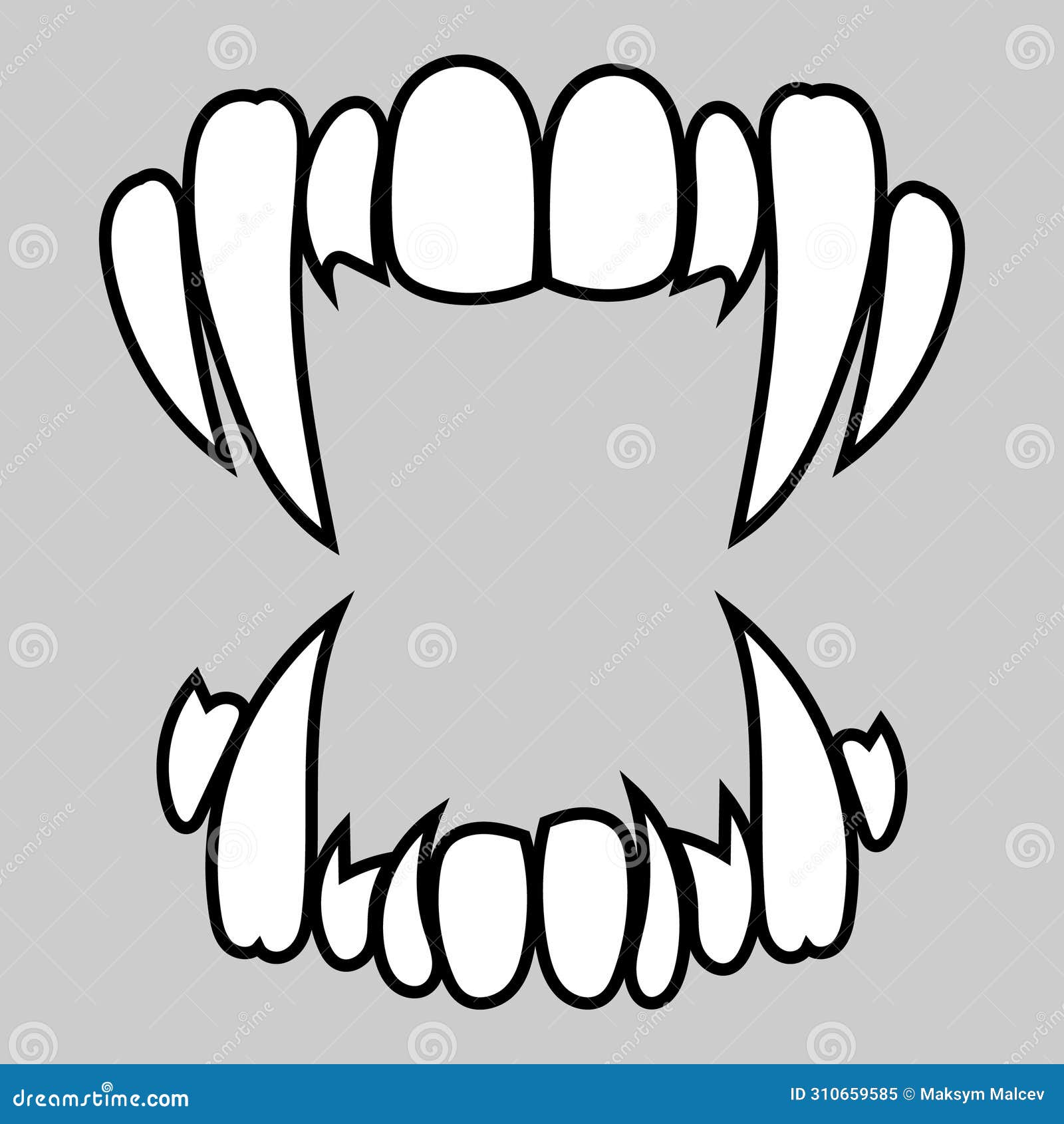 Vampire teeth stock vector. Illustration of beautiful - 310659585
