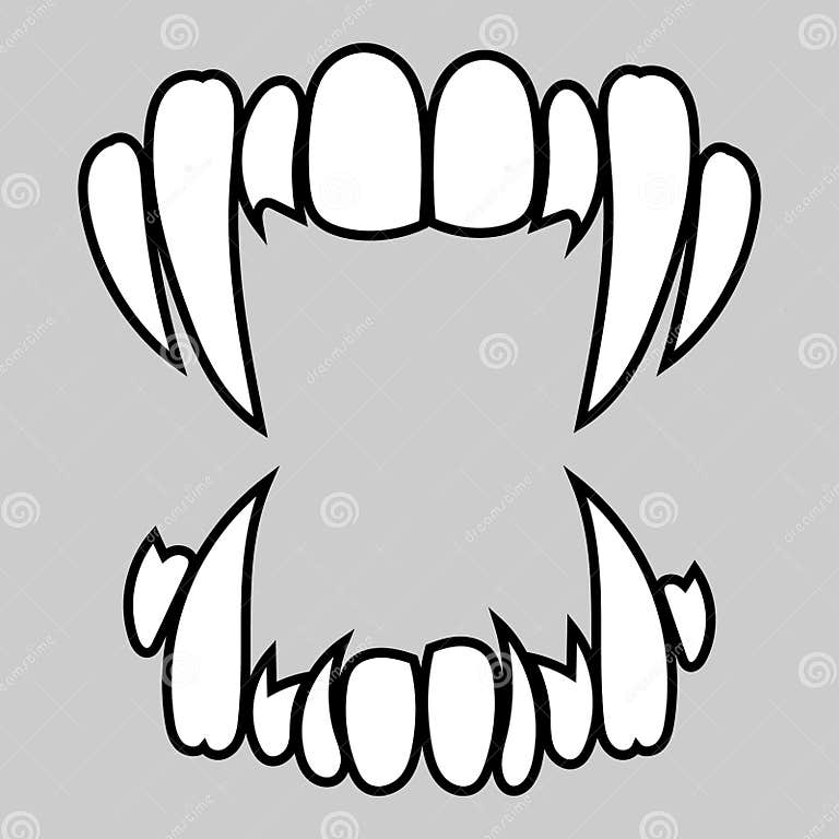 Vampire teeth stock vector. Illustration of beautiful - 310659585