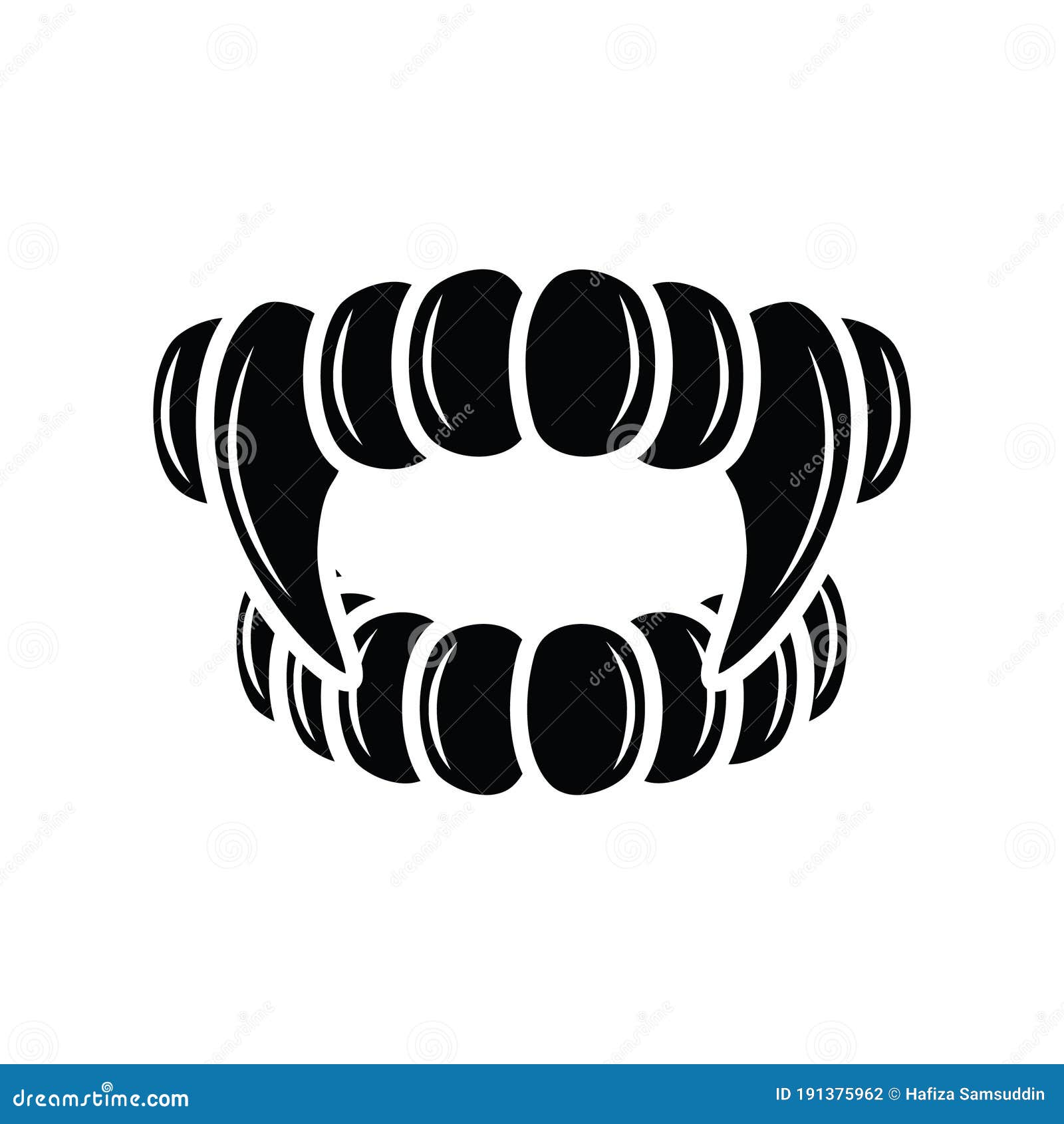 Vampire Teeth. Vector Illustration Decorative Design Stock Vector ...