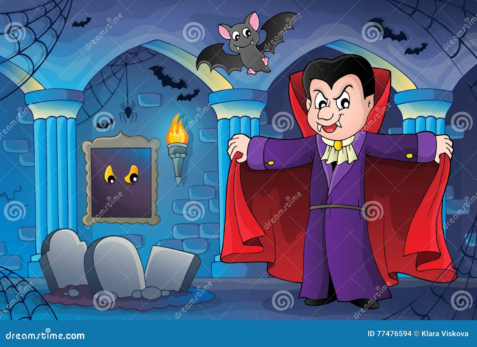 Vampire theme image 7 stock vector. Illustration of spiderweb - 77476594