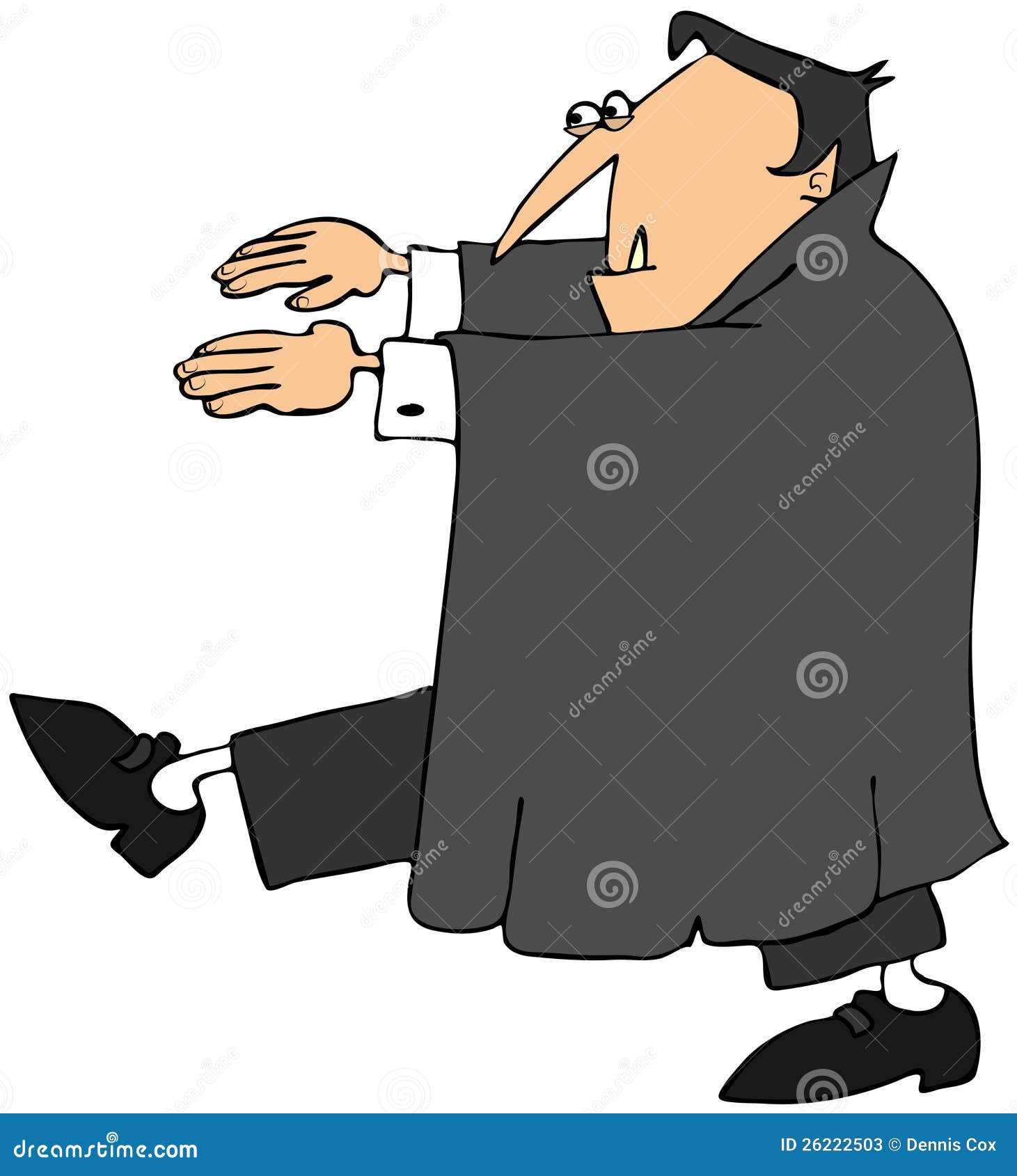 Vampire Walking in a Trance Stock Illustration - Illustration of male ...