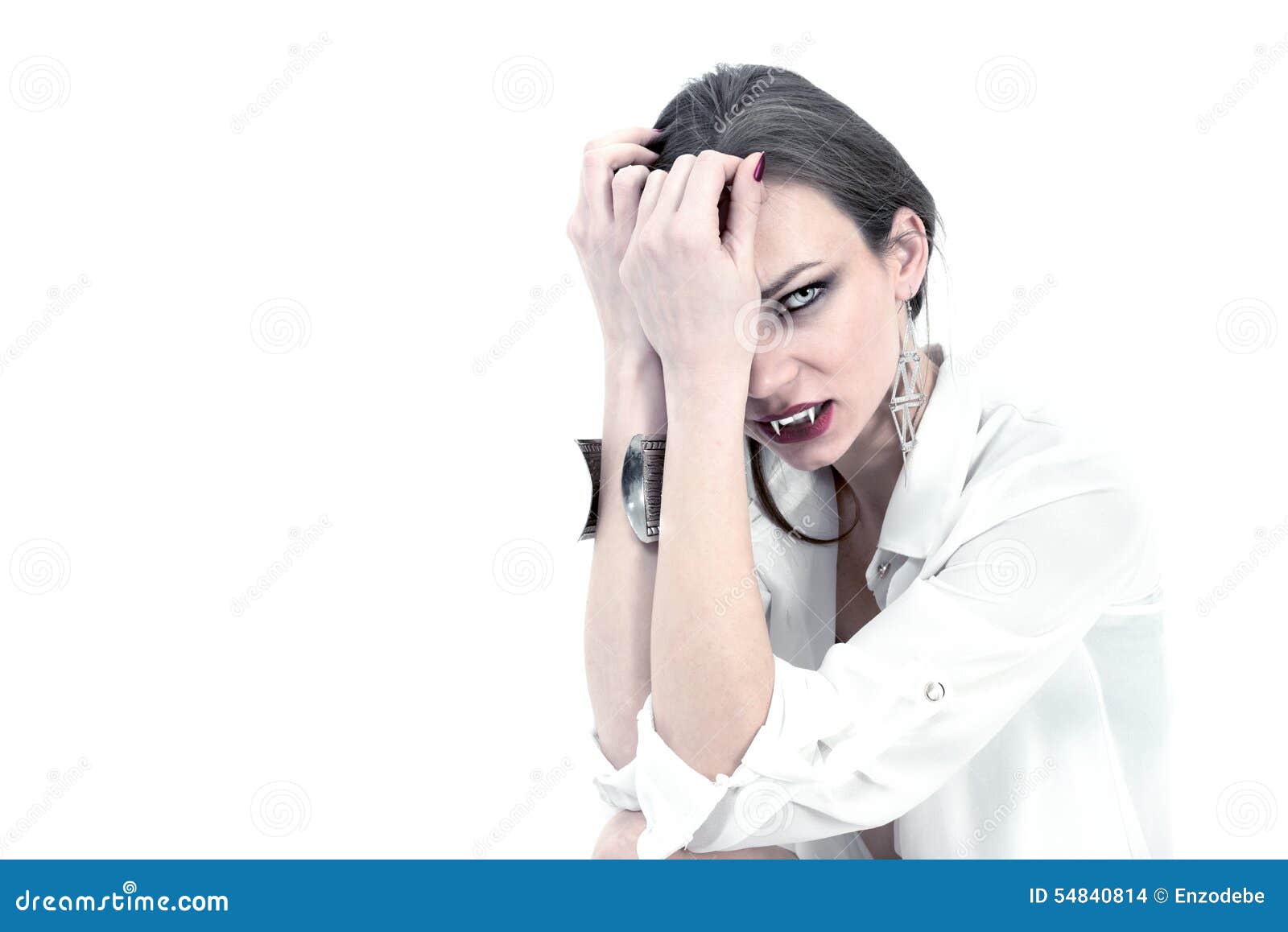 Vampire on white stock photo. Image of atmosphere, teeth - 54840814