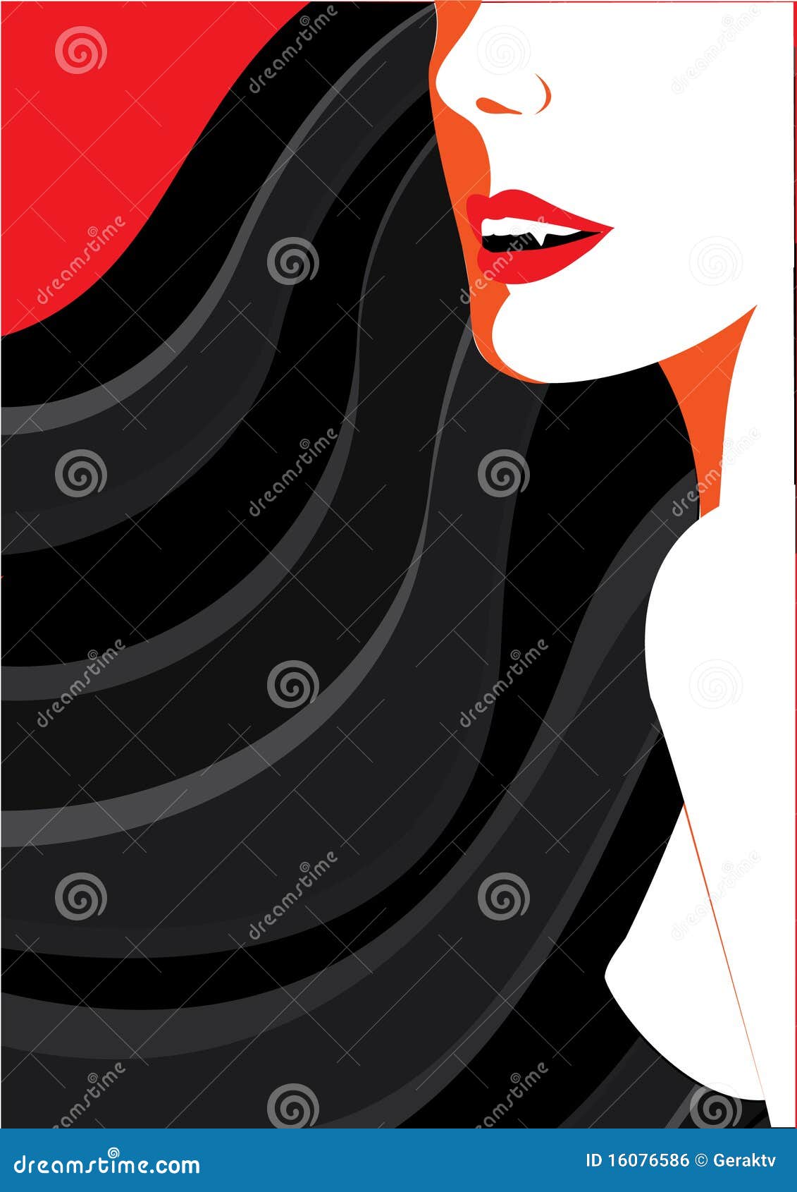 Vampire Woman. Vector Illustration | CartoonDealer.com #16076586
