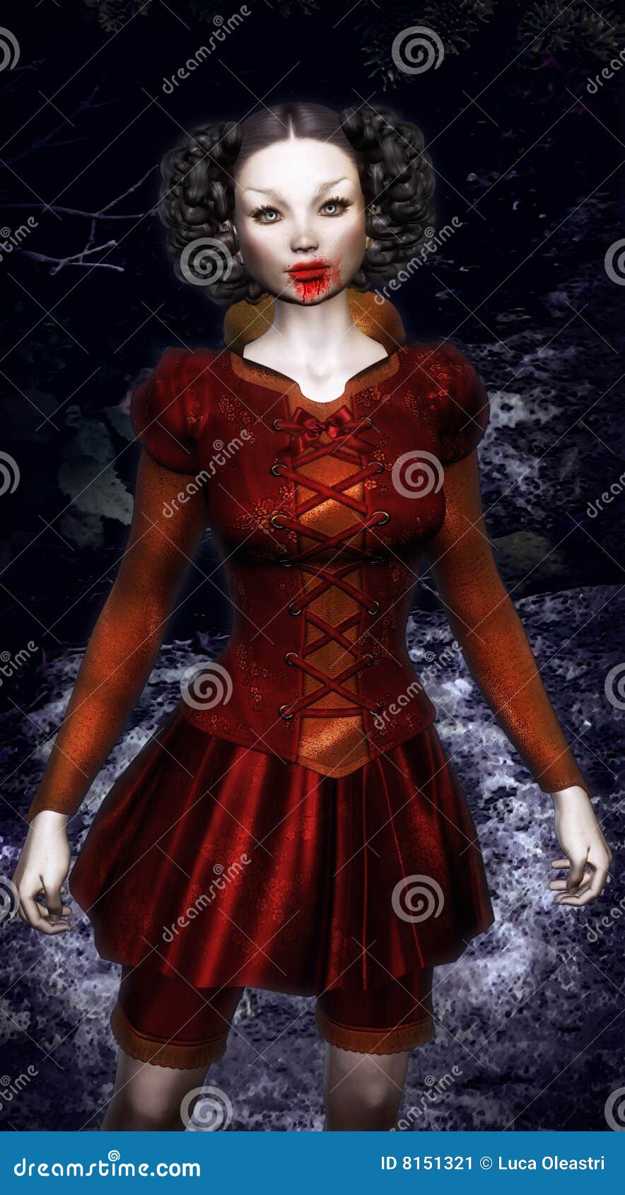 Vampire woman stock illustration. Illustration of gothic - 8151321