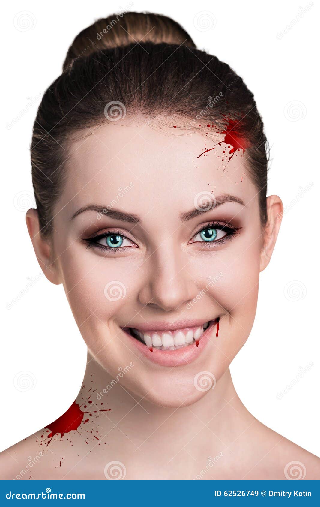 Vampire woman with fangs stock image. Image of concept - 62526749