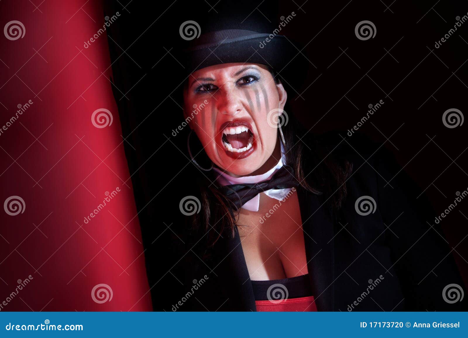 Vampire woman in top hat stock photo. Image of carnies - 17173720