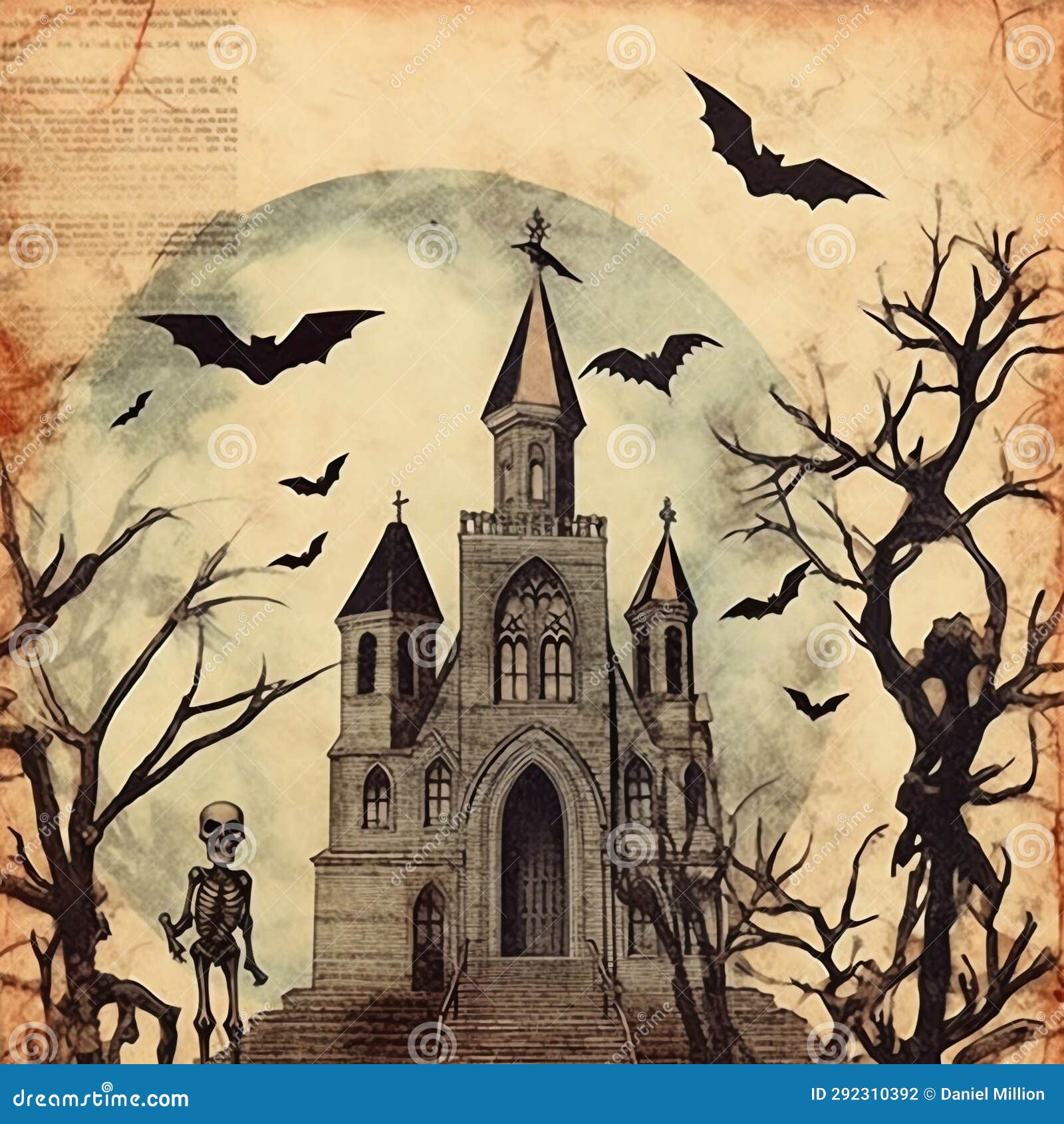 Vampires Old Paper, Vintage Digital Paper Royalty-Free Stock Image ...