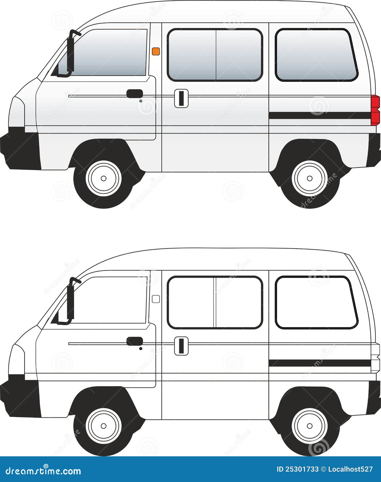 Van-2 Car Illustration Vector Stock Vector - Illustration of ...