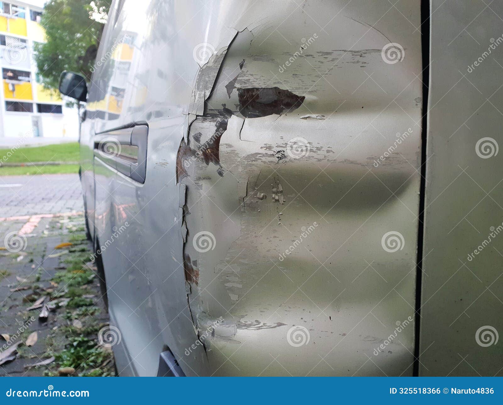 Van accident damage stock photo. Image of back, vehicle - 325518366