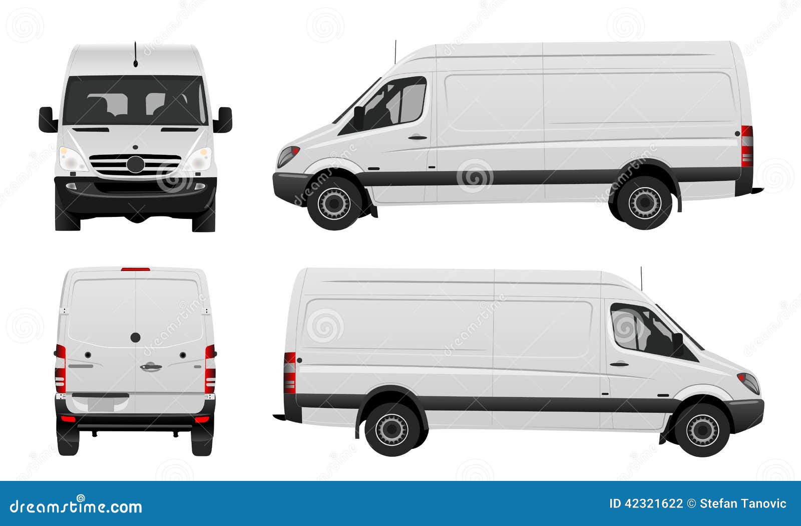 Van blanca vector ilustración del vector. Ilustración de retroceder ...