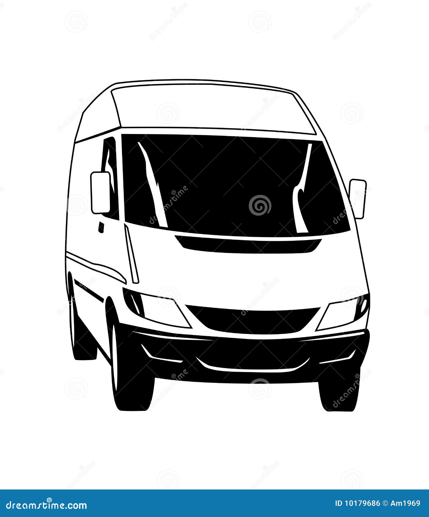 Van blanco ilustración del vector. Ilustración de carga - 10179686