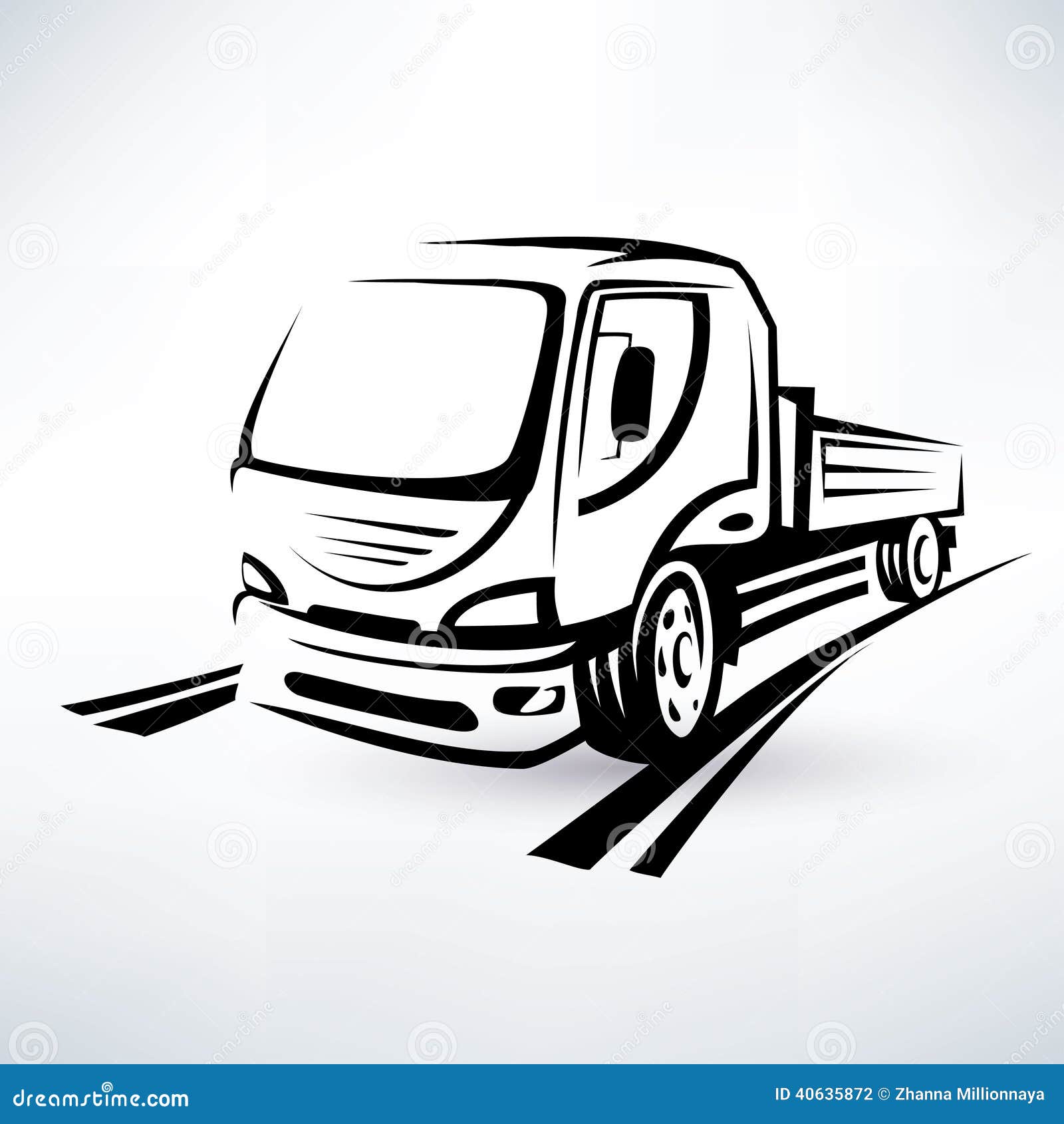 Van, bulk cargo transport stock vector. Illustration of road - 40635872