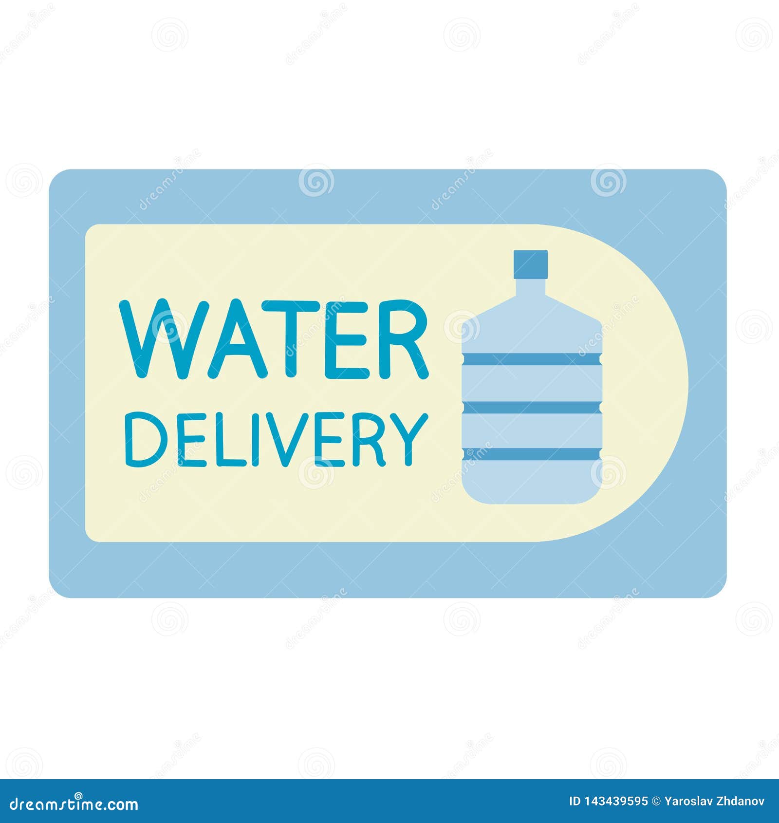 Water Delivery Banner. Vector Graphics in Flat Style. Stock Vector ...