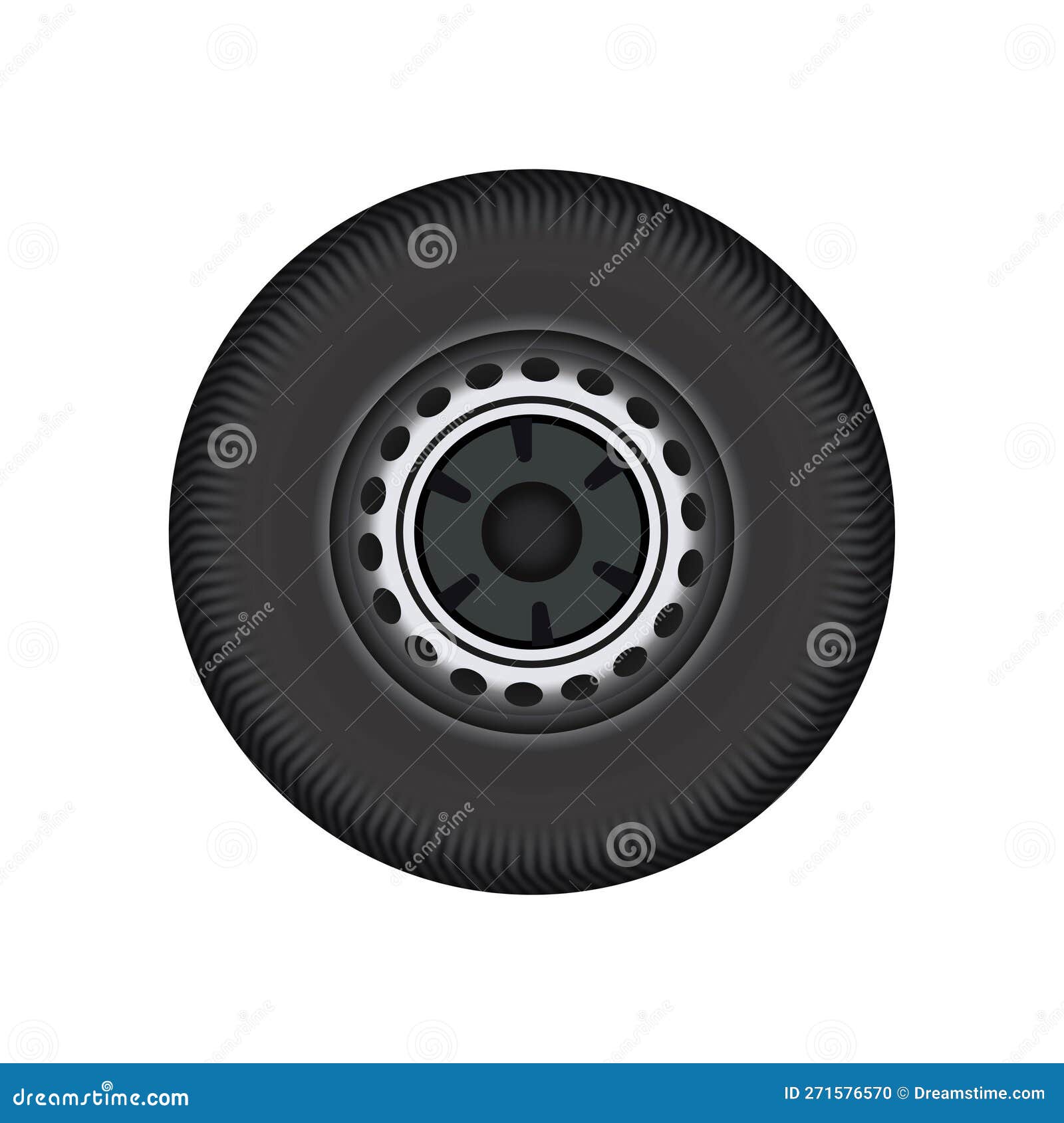 Van Car Tyre Vector Illustration Stock Vector - Illustration of ...