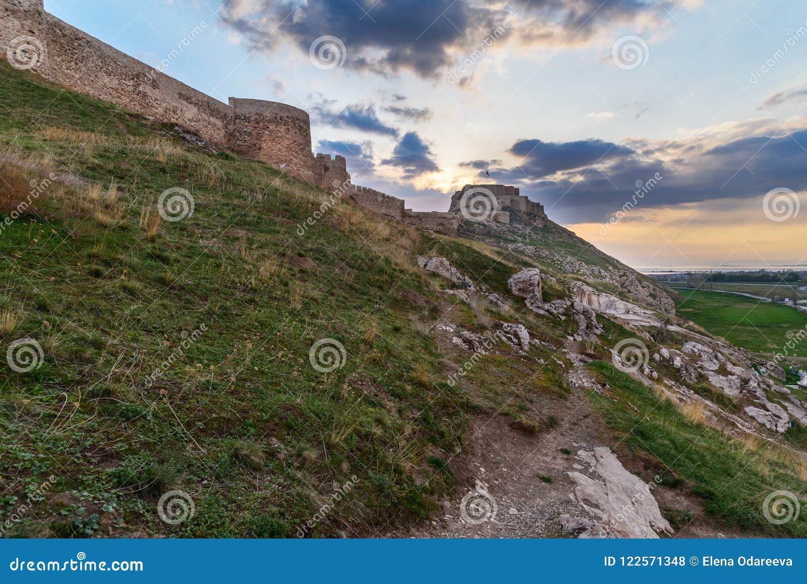 Van Castle on Sunset. Turkey Stock Photo - Image of summer, archeology ...