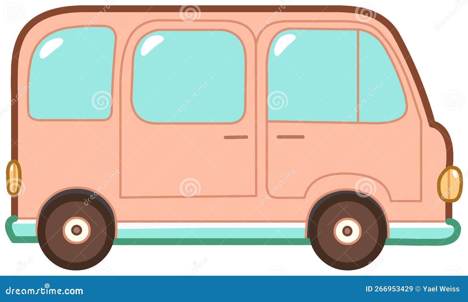 Van Cute Icon stock vector. Illustration of mobile, button - 266953429