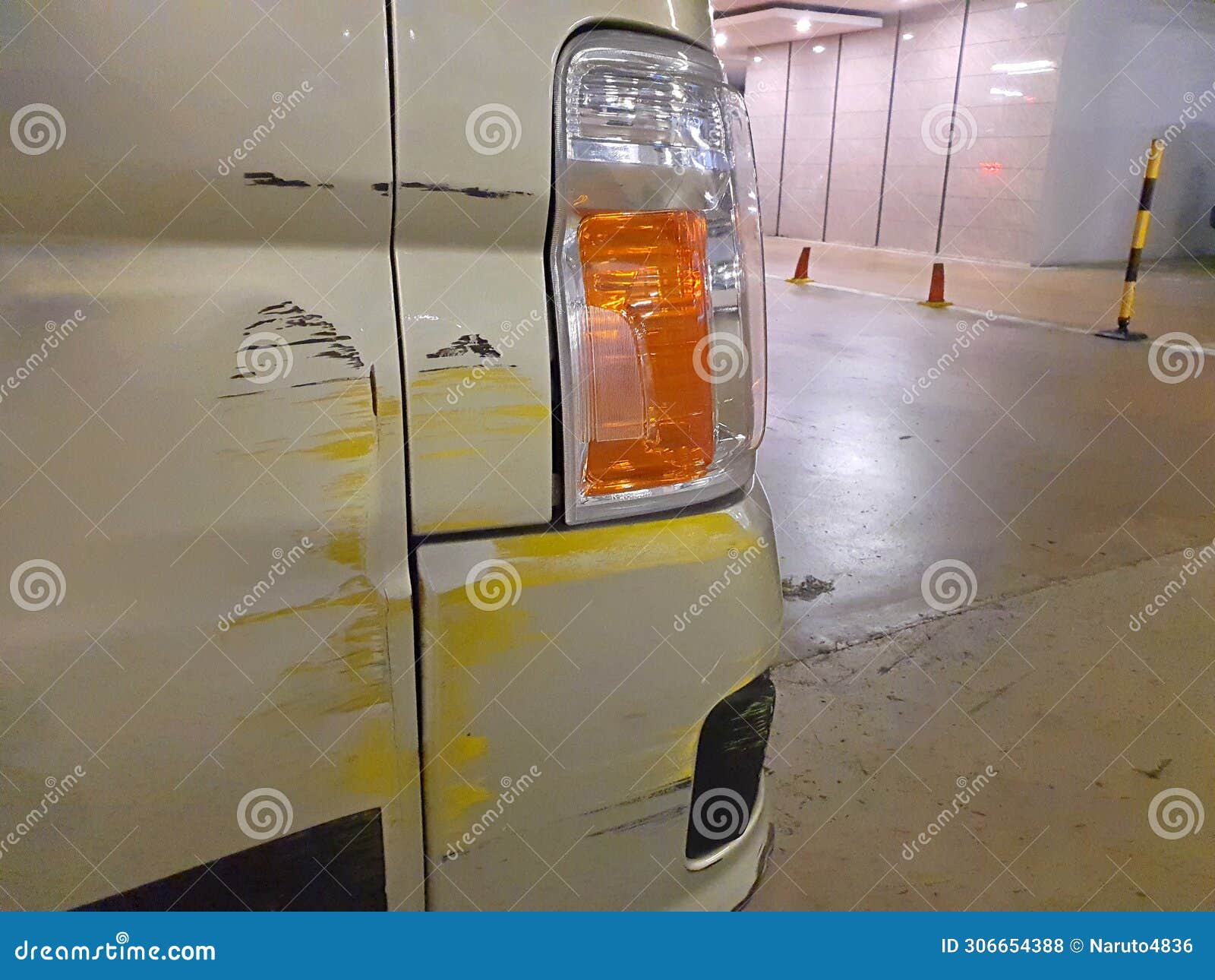 Van with damage stock photo. Image of economy, dented - 306654388