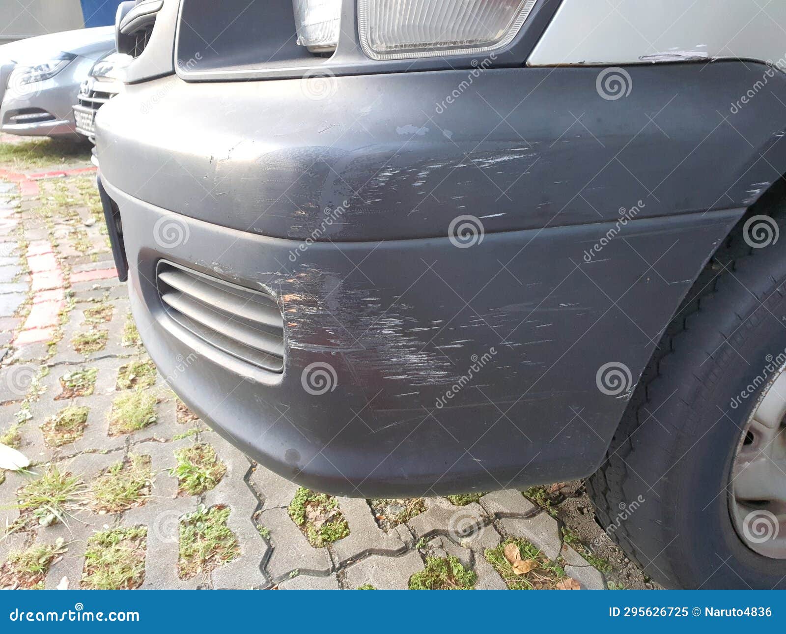 Van with damage stock image. Image of detail, panel - 295626725