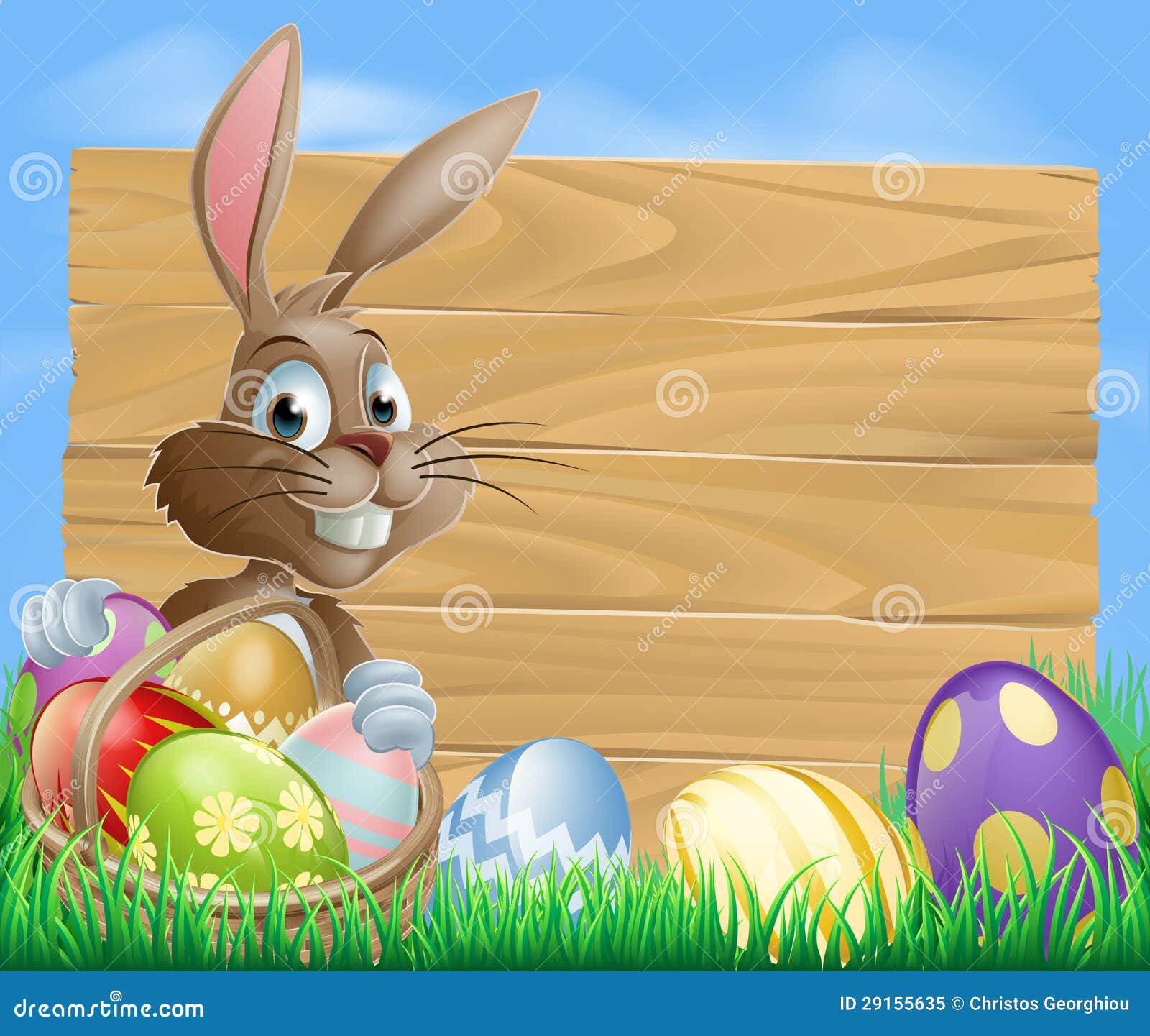 Van De Achtergrond Paashaas Teken Vector Illustratie - Illustration of ...