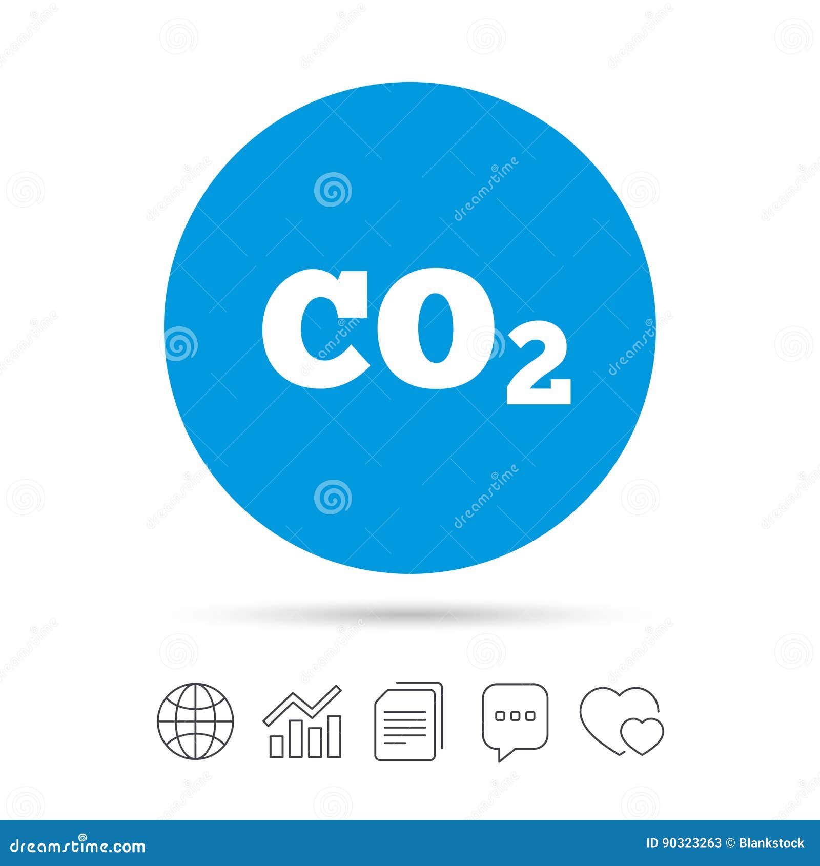 Van De De Kooldioxideformule Van Co2 Het Tekenpictogram Chemie Vector ...