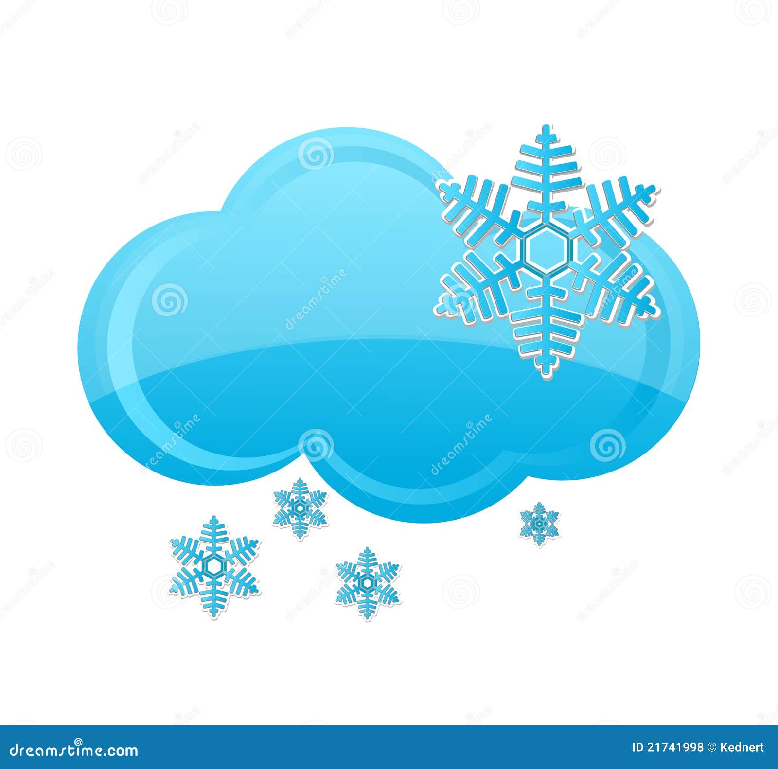 Van De De Sneeuwwolk Van Het Weer Het Symbool Blauwe Kleur Vector ...