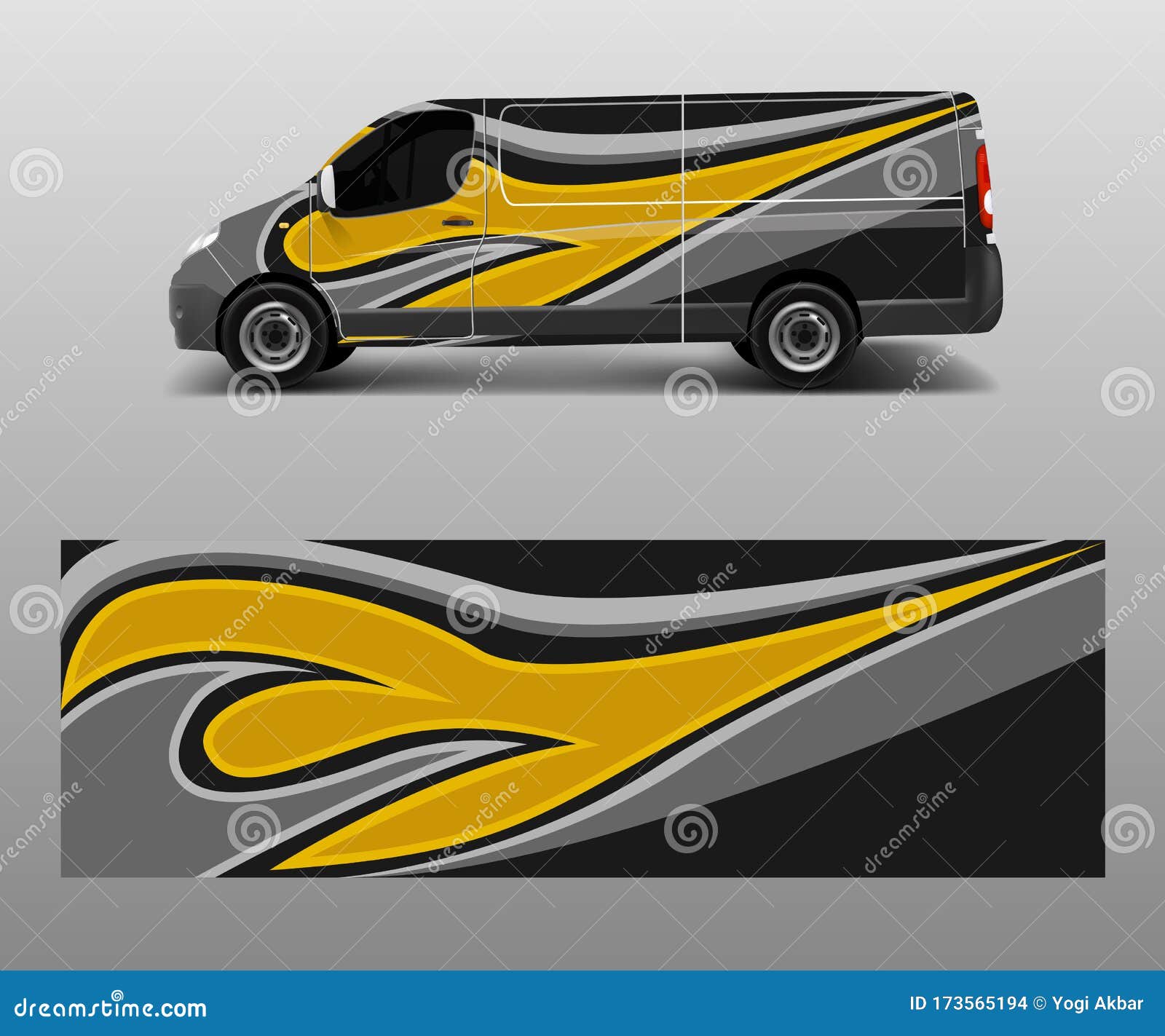 Van Decal Wrap Design Vector for Company Branding . Graphic Wrap Decal ...