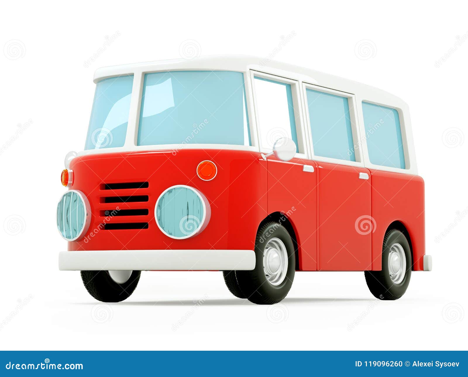 Van desenhos animados 3d ilustração stock. Ilustração de renascimento ...