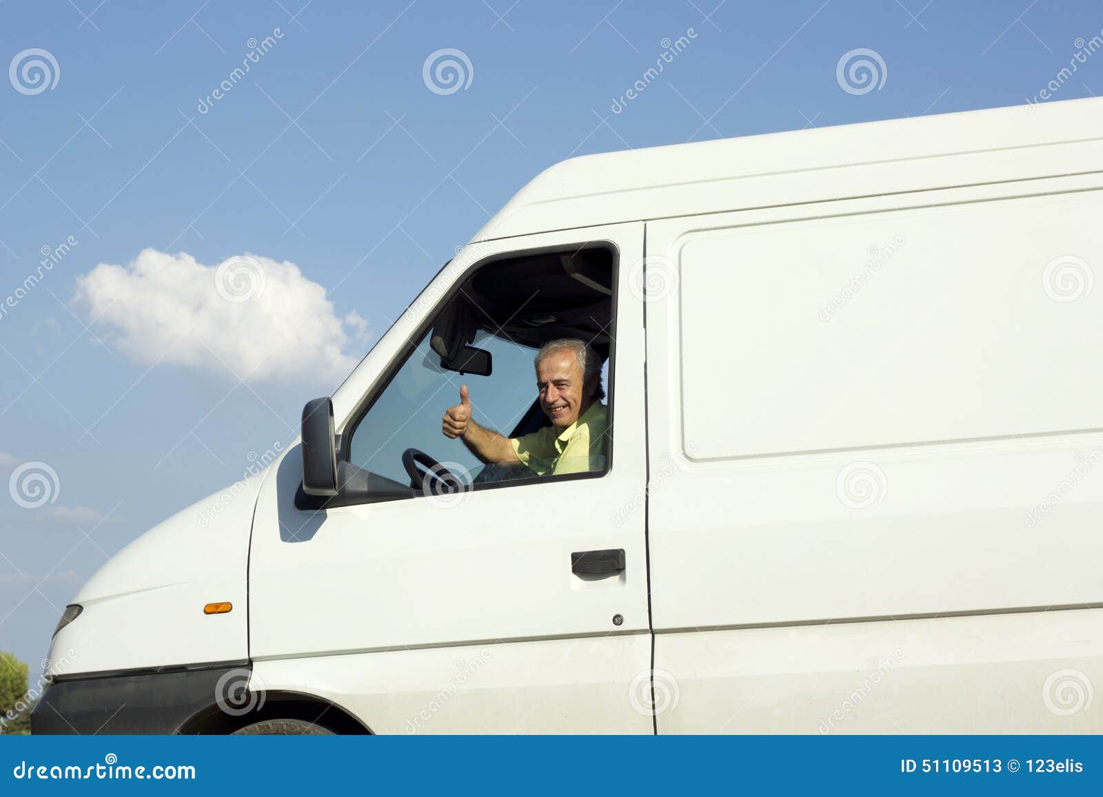 Van Driver stock image. Image of portrait, people, american - 51109513