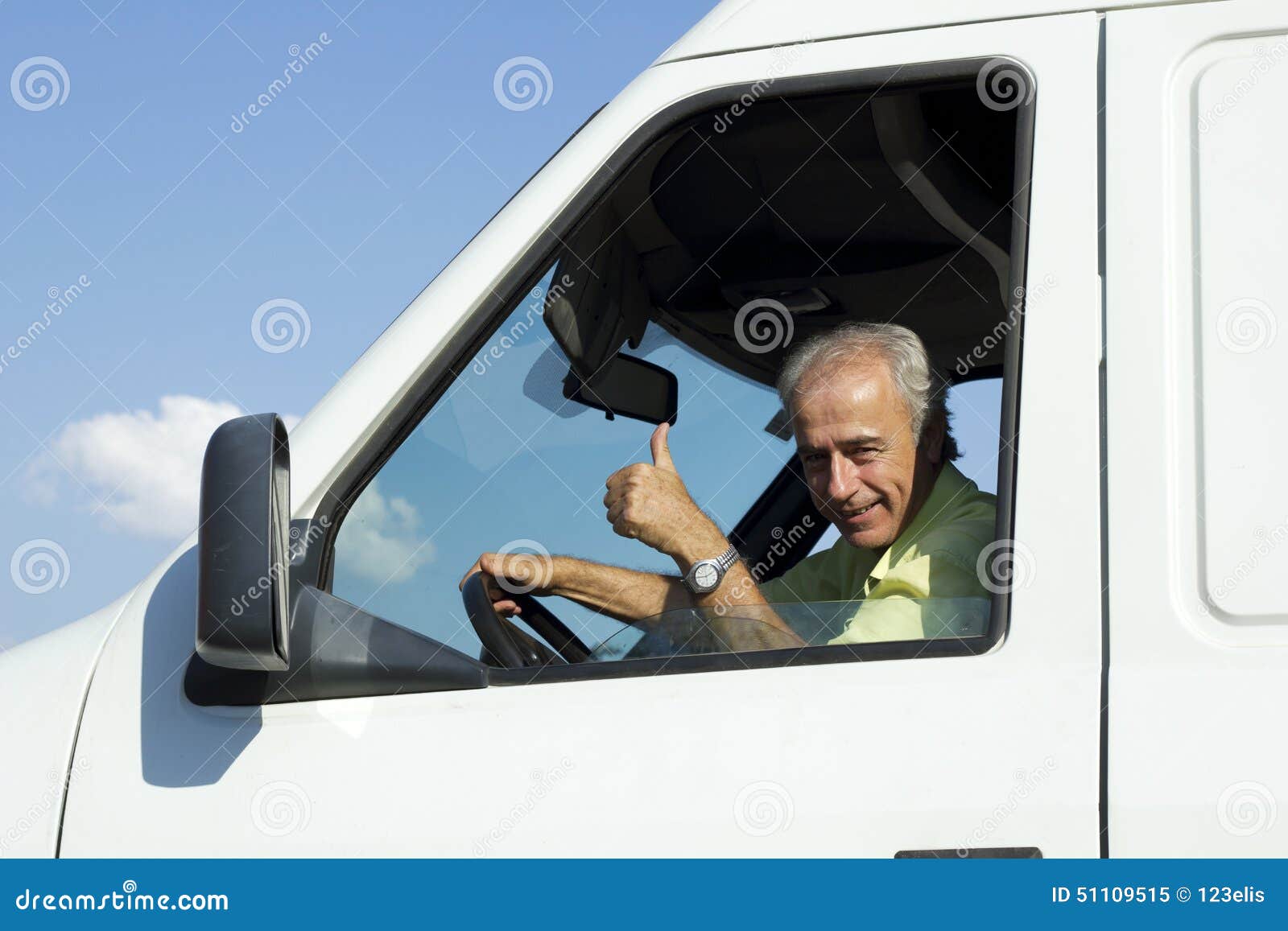 Van Driver stock image. Image of looking, latin, driving - 51109515