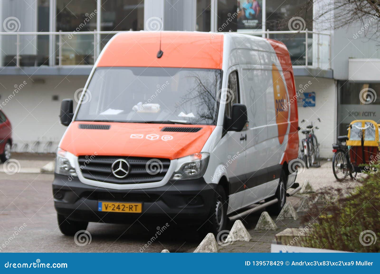 Van of the Dutch Post Organisation PostNL for Distribution of Packages ...