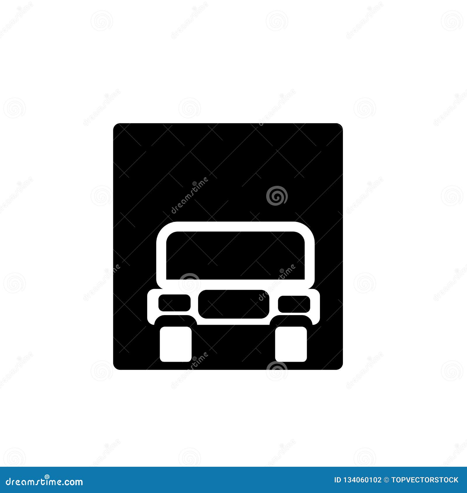 Van Front View Icon Vector Isolated on White Background, Van Front View ...