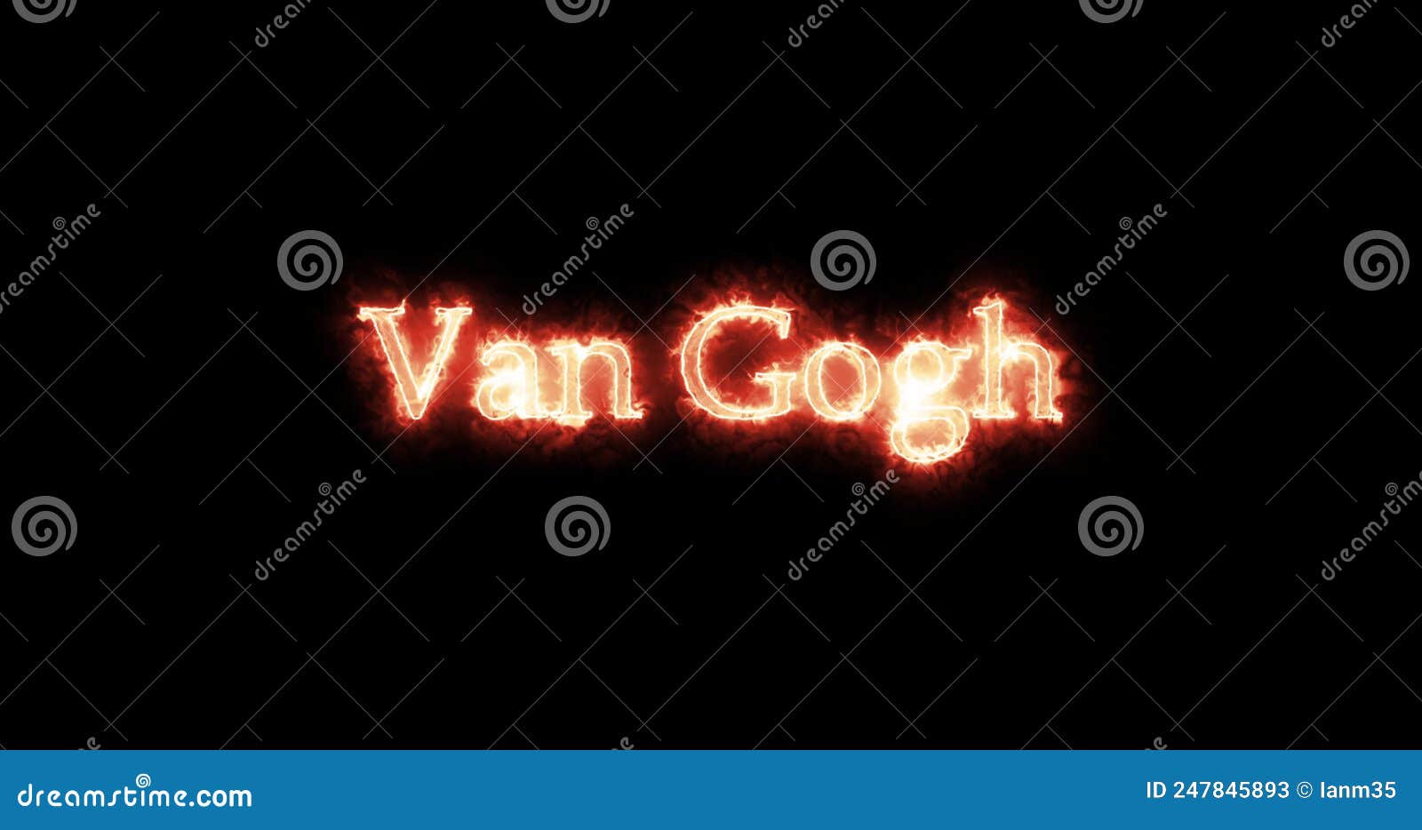 Van Gogh Written with Fire. Loop Stock Video - Video of painting ...