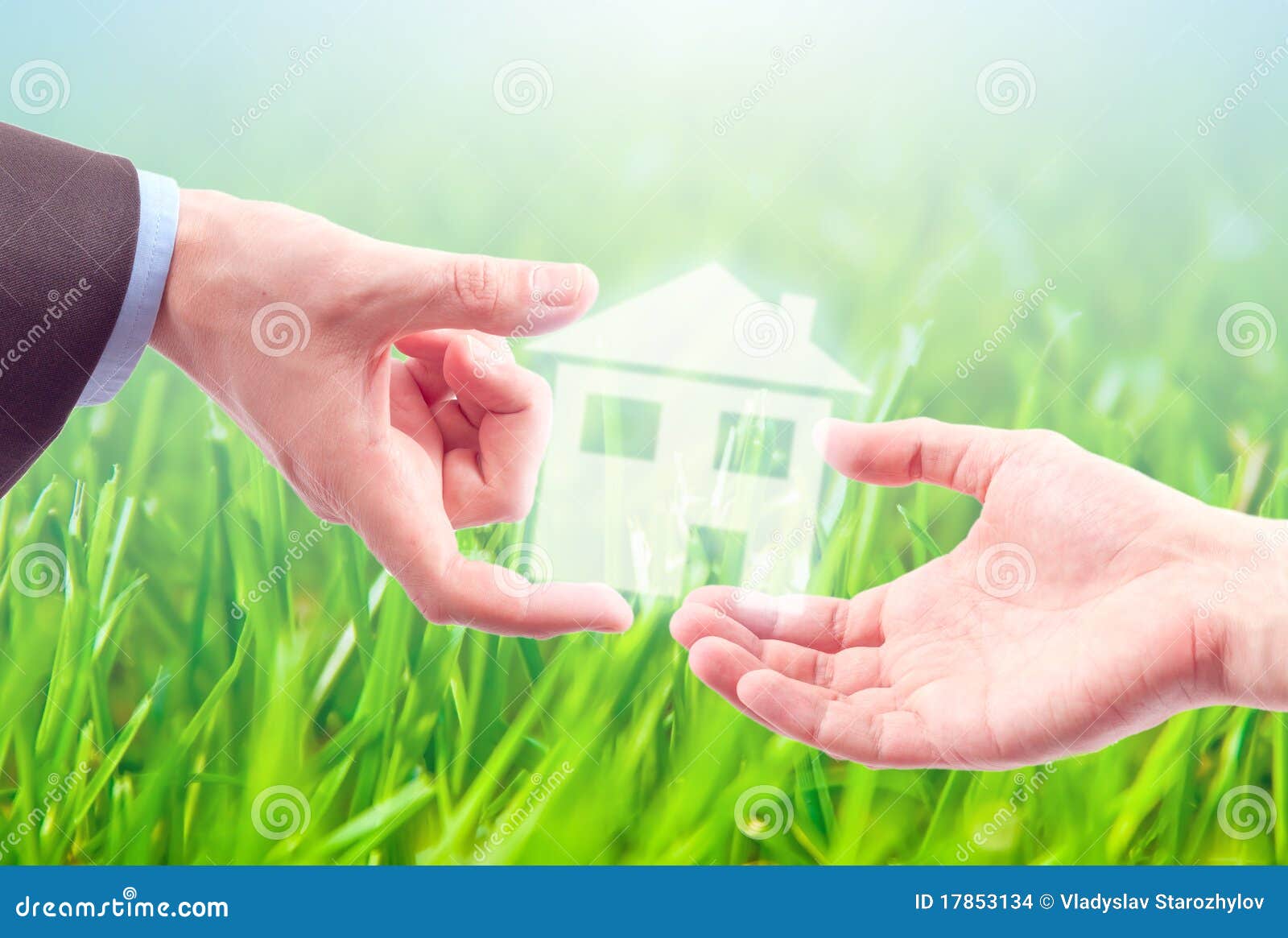 Van Hand Aan Hand Het Huis. Stock Foto - Image of flat, invoer: 17853134