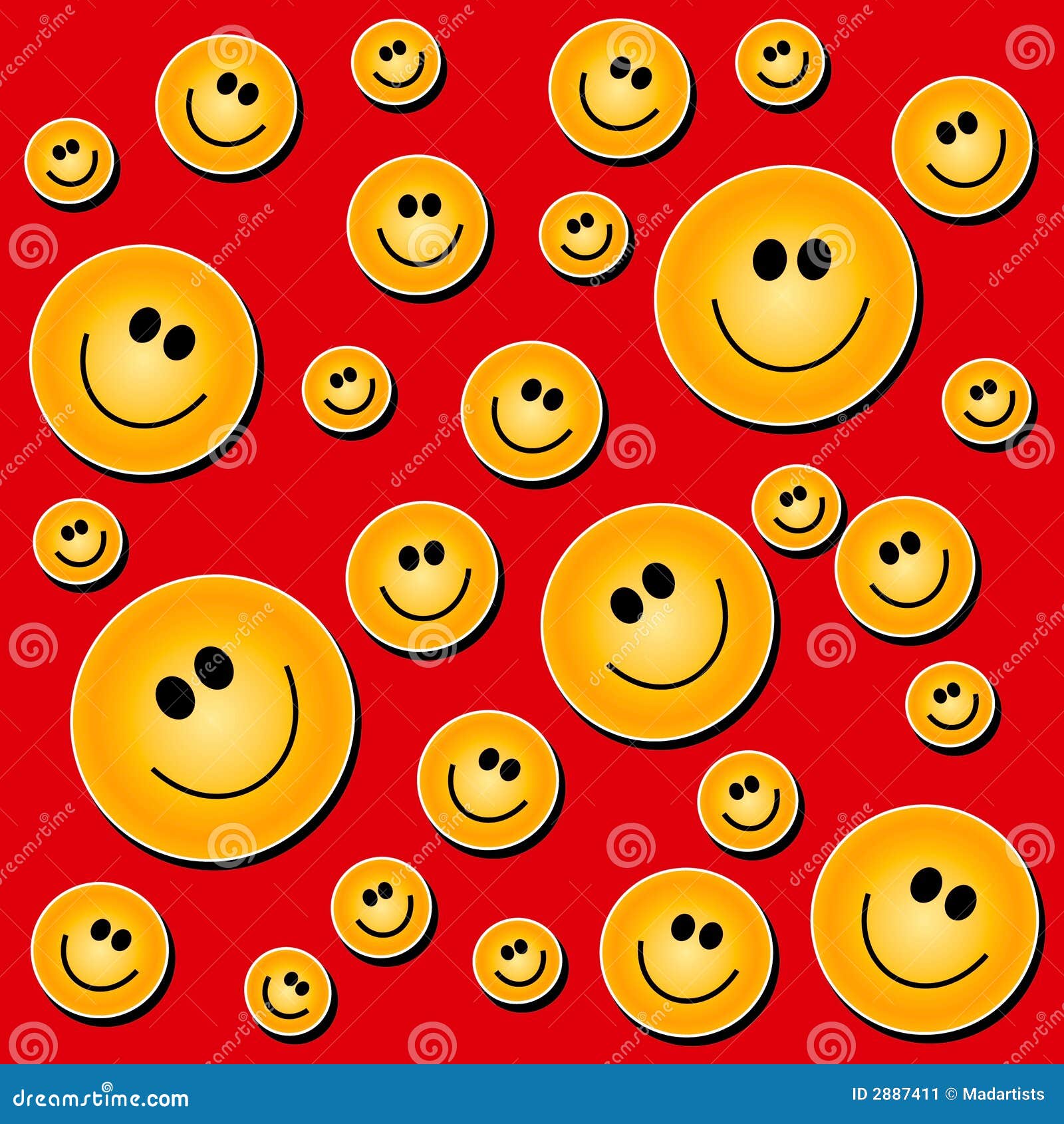 Van Het Achtergrond Gezicht Van Smiley Rood Stock Illustratie ...