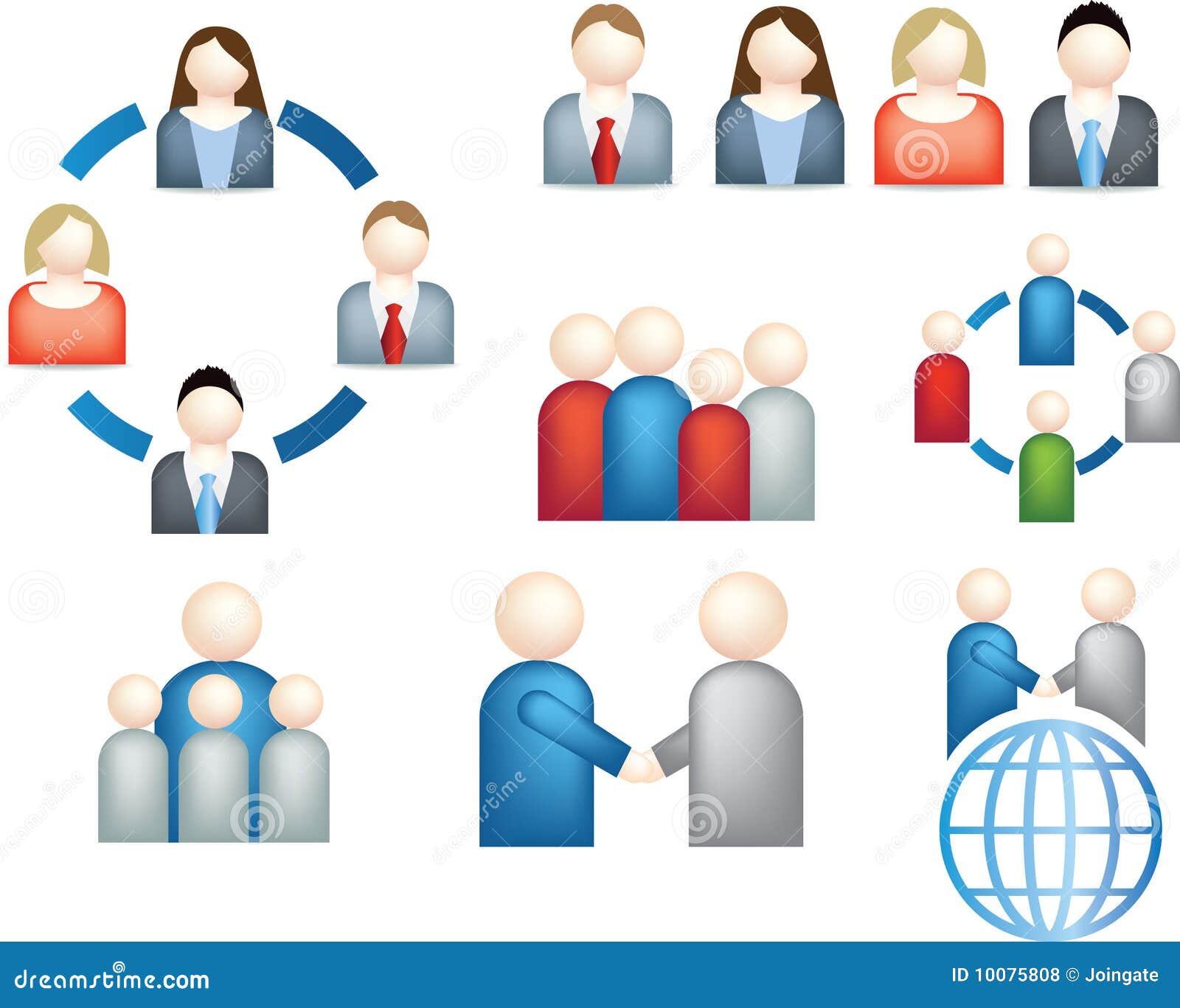 Van Het Bedrijfs Groepswerk Pictogram Vector Illustratie - Illustration ...