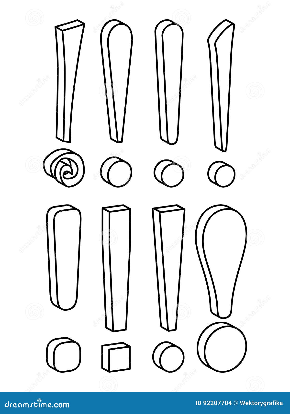 Van Het Het Silhouet Vectorsymbool Van Het Uitroepteken Het ...