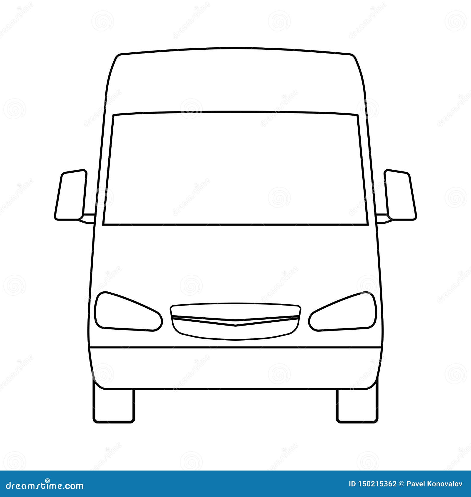 Van Icon stock vector. Illustration of delivery, shipping - 150215362
