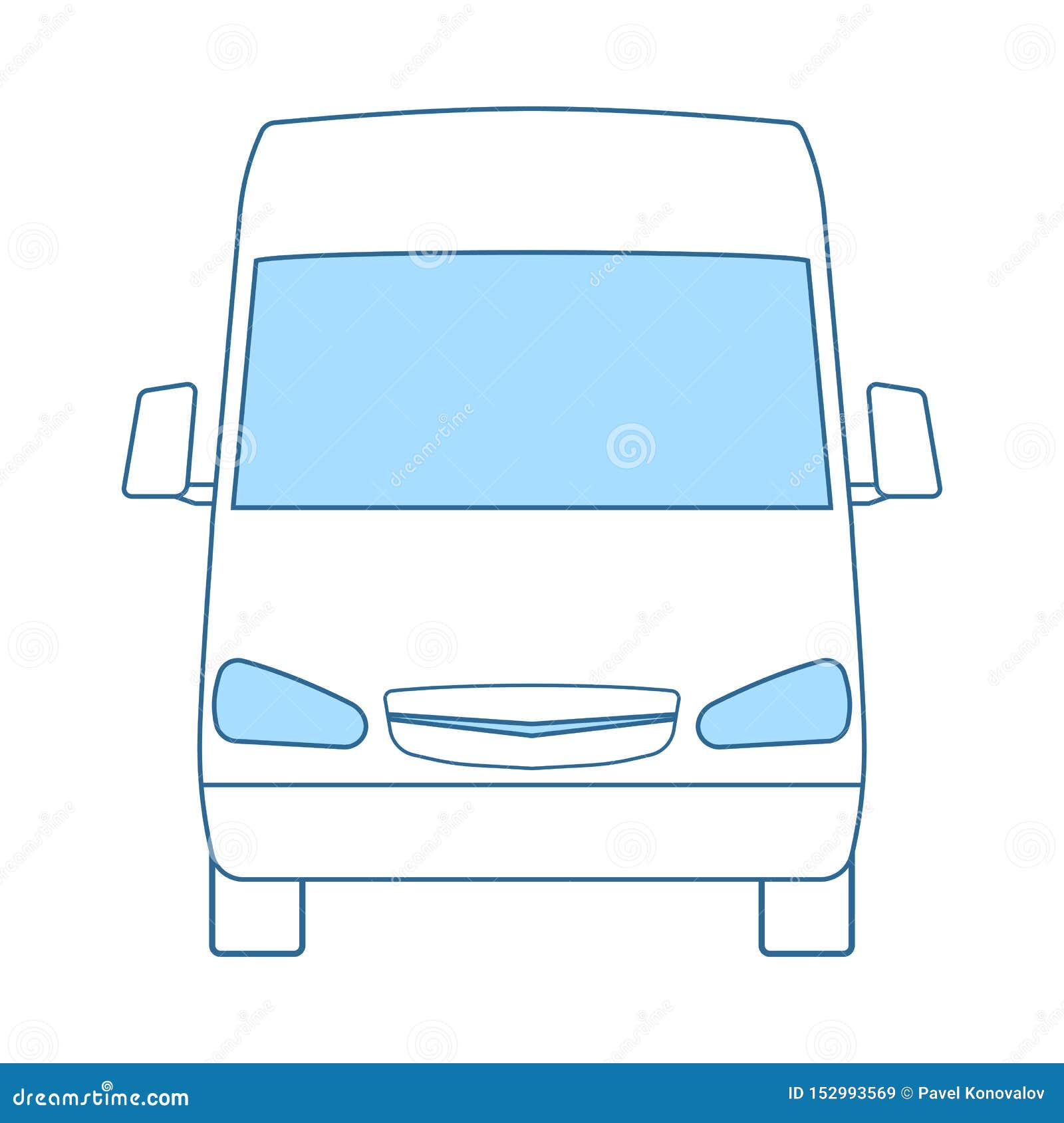 Van Icon stock vector. Illustration of vehicle, stroke - 152993569