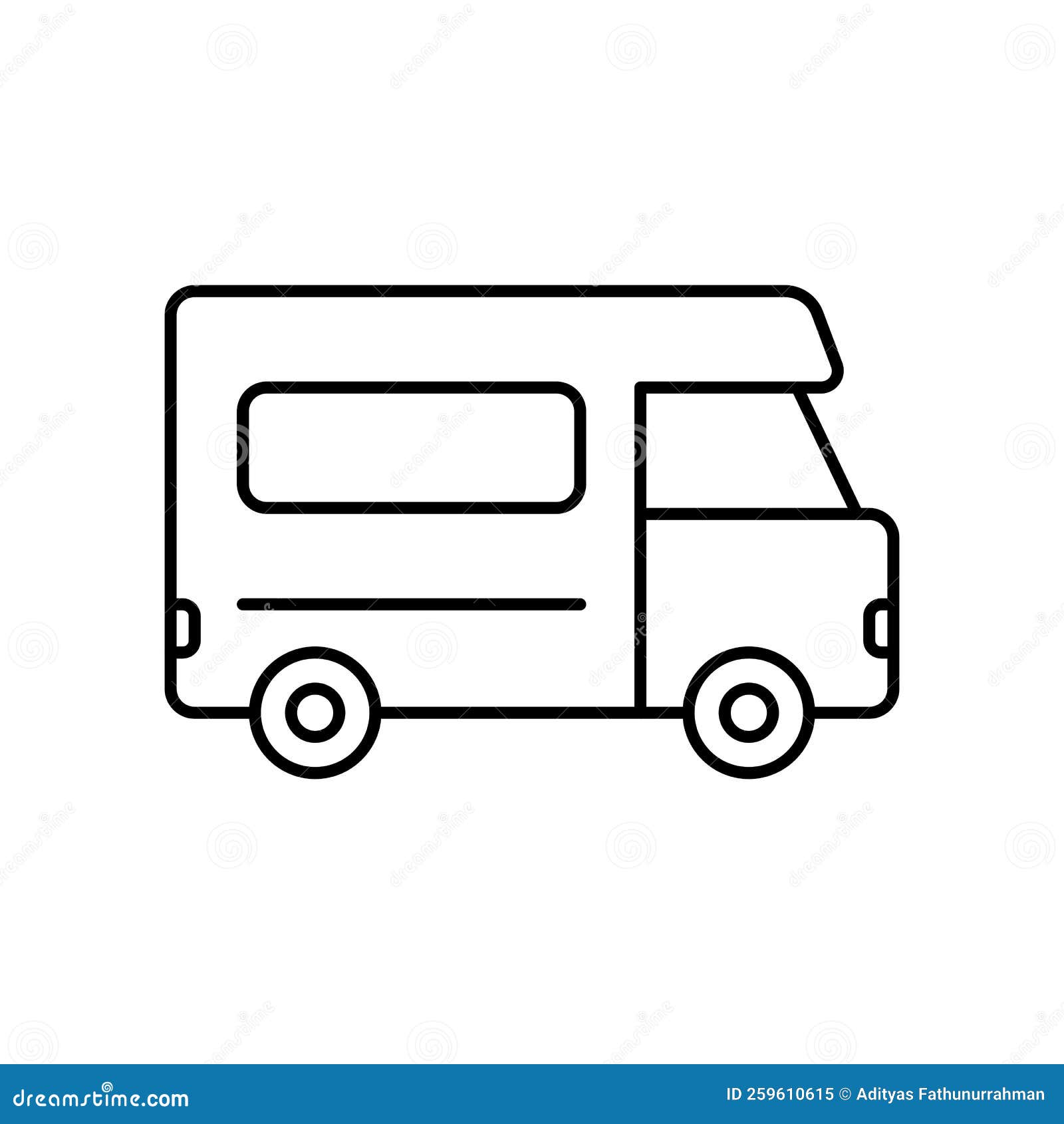 Van Icon, Travel Leisurely in a Van. Stock Vector - Illustration of ...