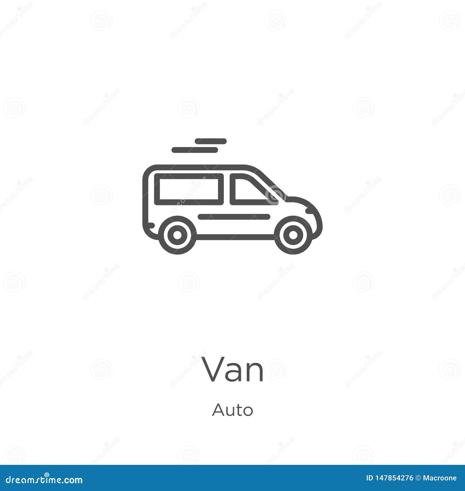 Van Icon Vector from Auto Collection. Thin Line Van Outline Icon Vector ...
