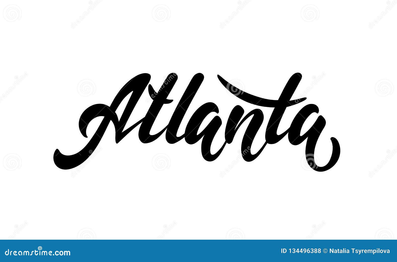 Van Letters Voorziende Stad Atlanta Stock Illustratie - Illustration of ...
