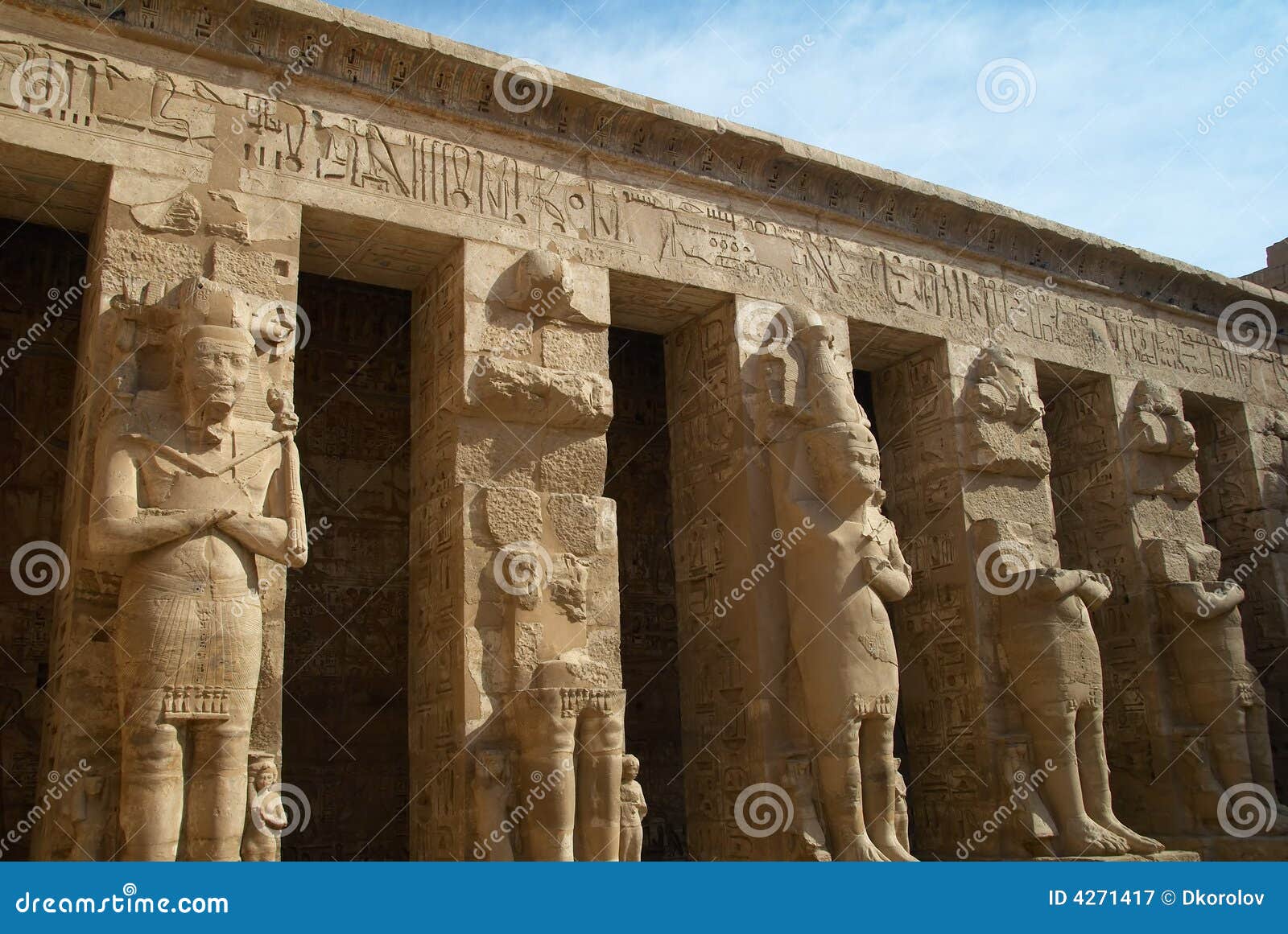 Van Medinet De Oude Egypte Tempel Van Habu Stock Afbeelding - Image of ...
