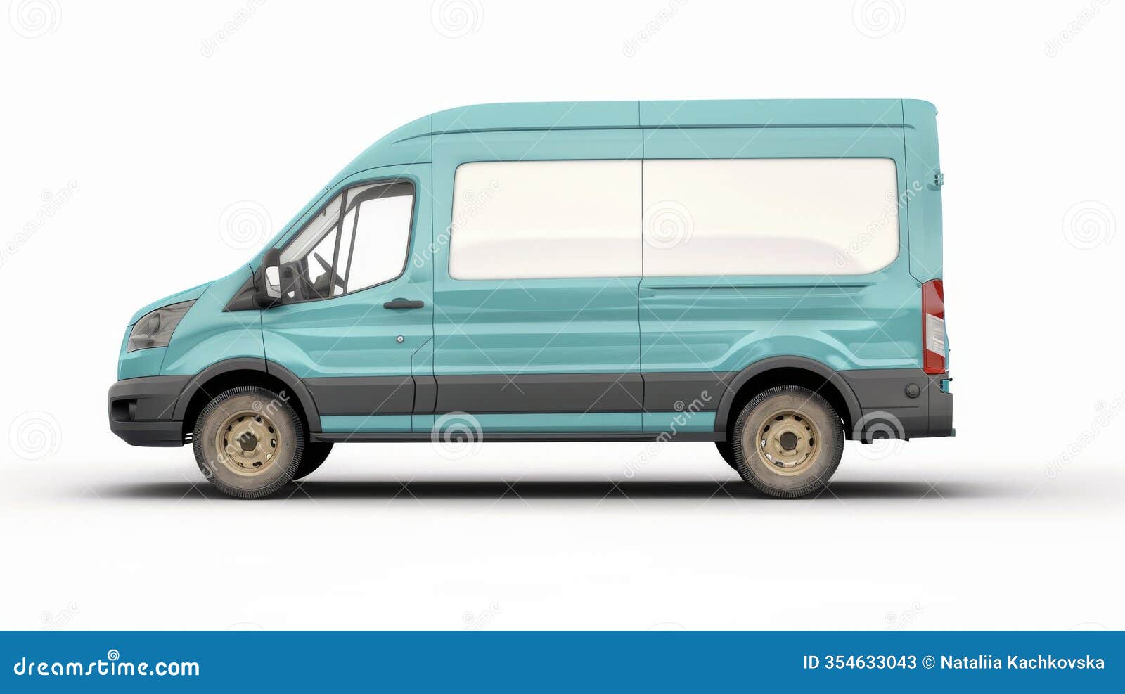 Van Minibus on Blue Background for Advertising and Branding Stock ...